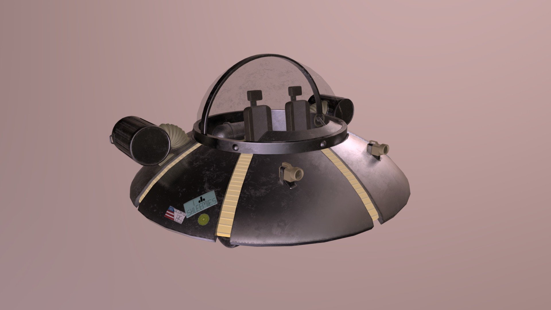 Rick Sanchez Flying Saucer - 3D model by alecknott1 [e474eb6] - Sketchfab