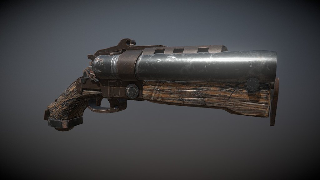 Arkham Gun - 3D model by Griffin Leadabrand (@GriffinLeadabrand ...