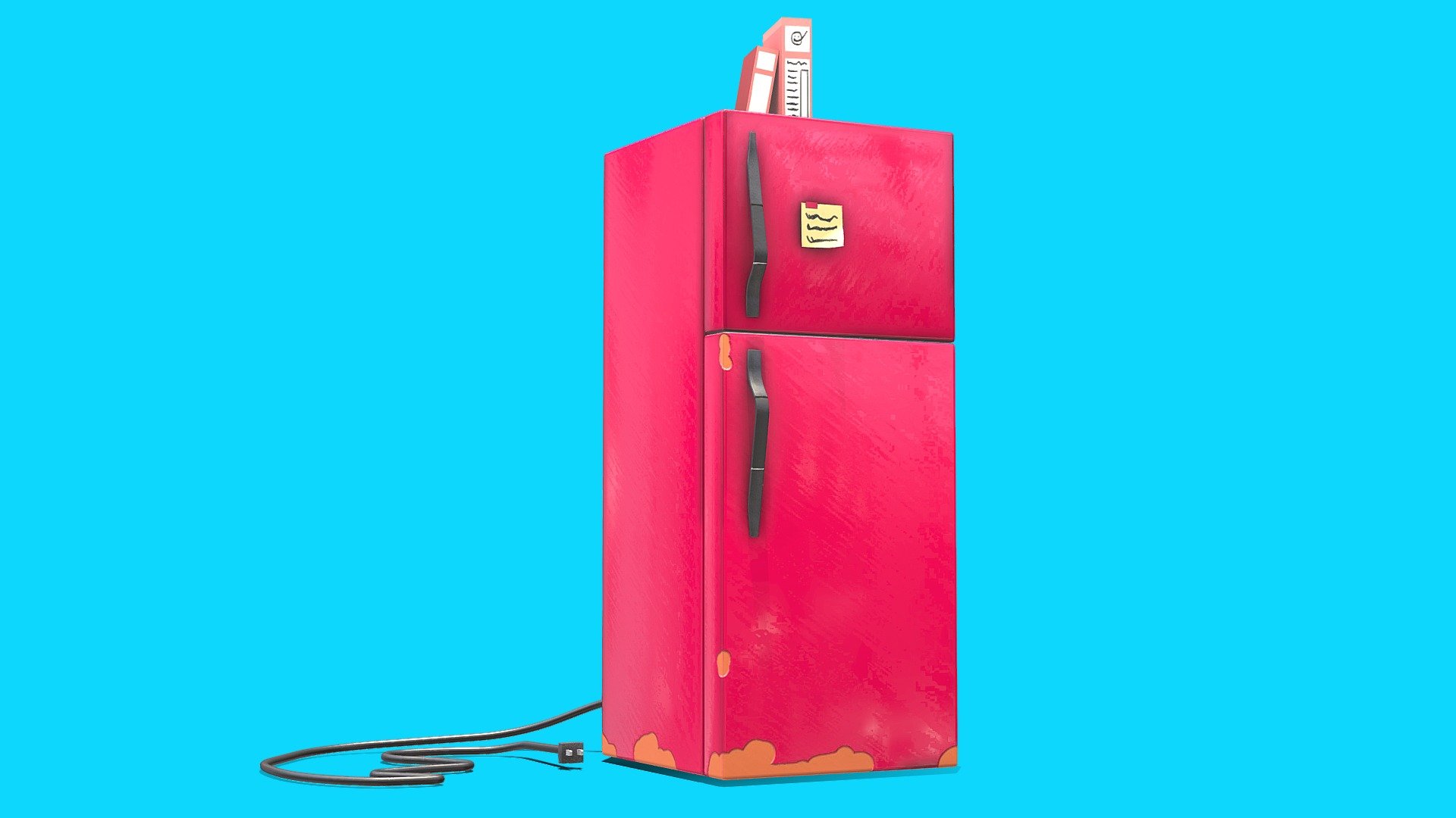 STYLIZED REFRIGERATOR ( Game Ready ) - Download Free 3D model by Plexus ...