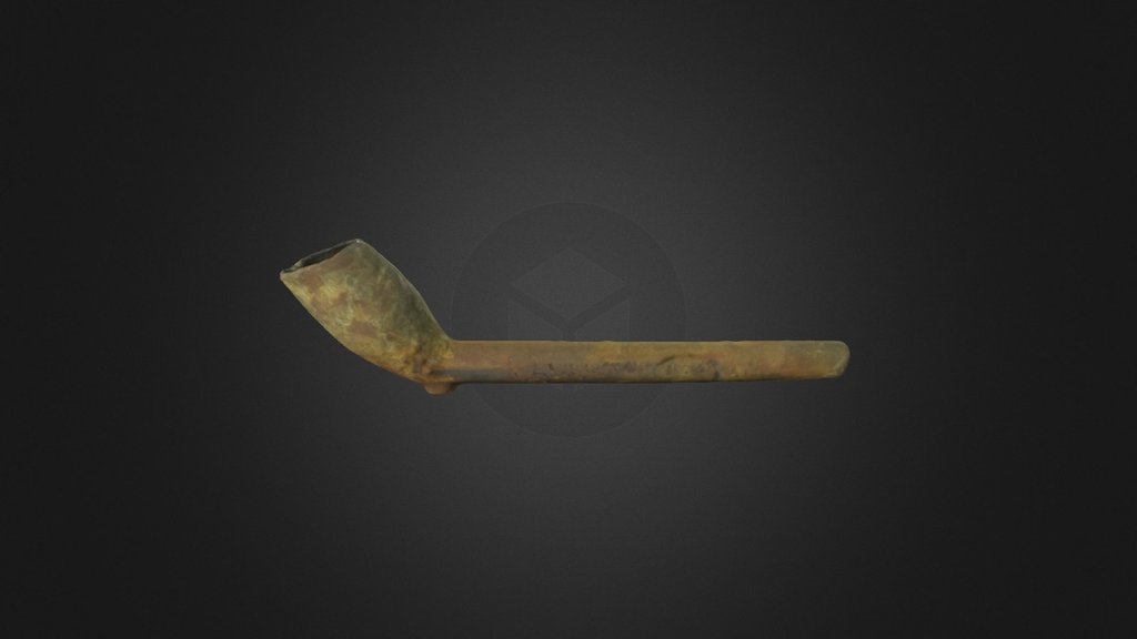 17th century smoking pipe with Tudor Rose Design - 3D model by ...