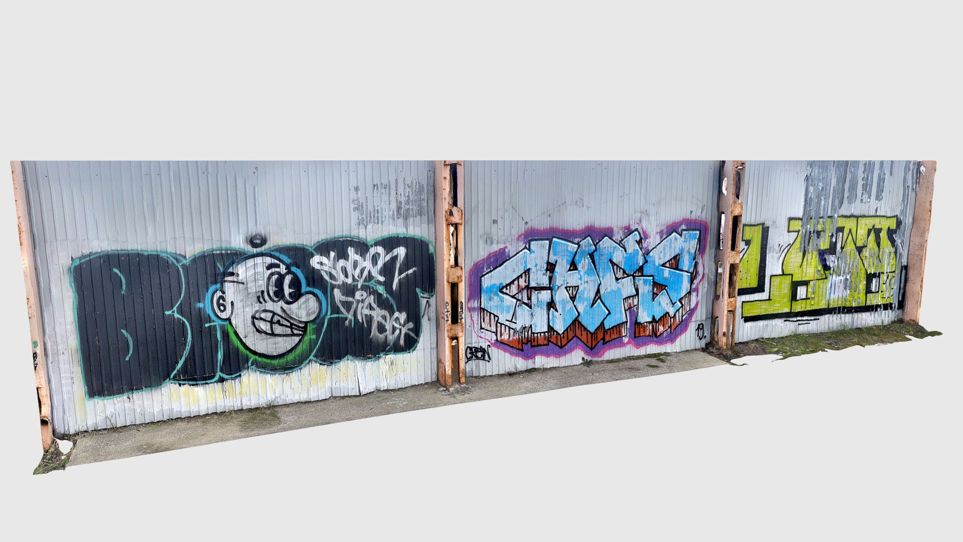 Graffiti wall 09 - Download Free 3D model by yaro.pro [e480edb] - Sketchfab