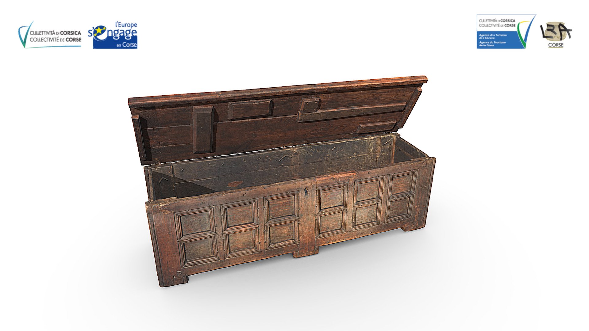 Coffre à caisson / Merusaglia / Coffered chest - 3D model by Lra ...
