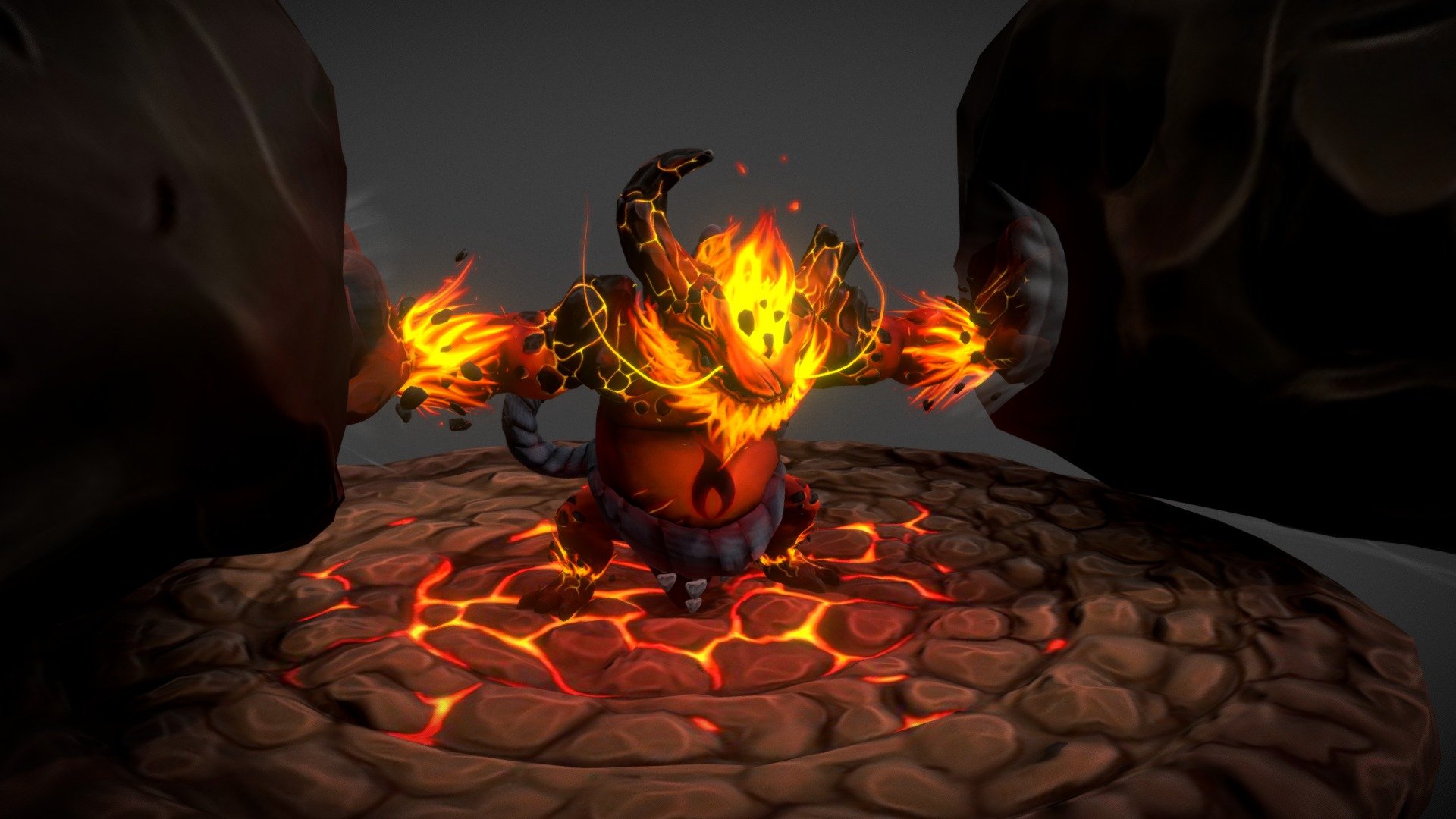 Scorched Lizard - 3D model by Chi Nguyen (@Chi.Nguyen) [e487c31 ...