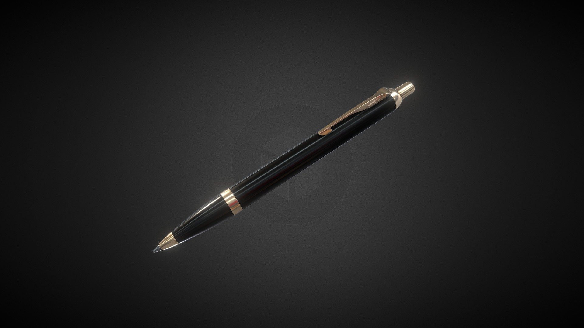 Pen with Gold - 3D model by VENTUMmp game (@ventummpgame) [e487d0c ...