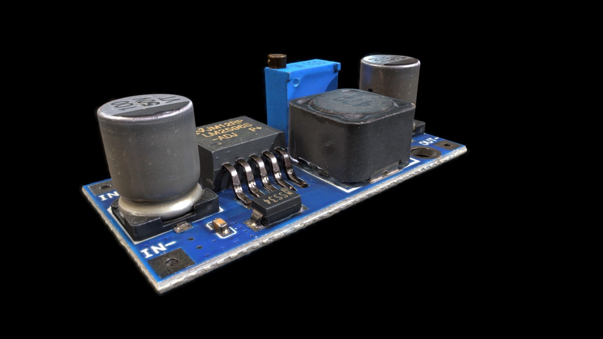 Step Down Module LM2596S for Arduino - Download Free 3D model by ...