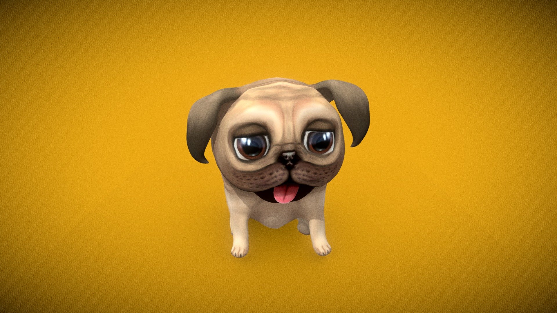 Pug_3D_Model_For_Games - Download Free 3D model by RahulTambat (@des ...