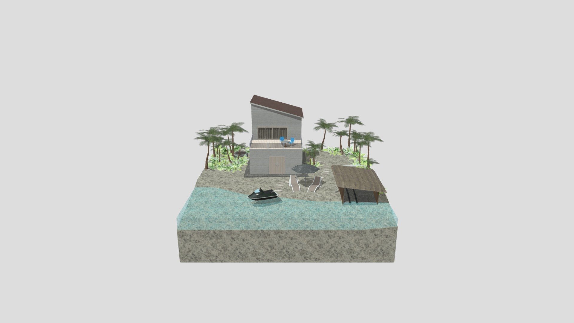 Beach_House - 3D model by CsabaJaczina [e49e3f8] - Sketchfab