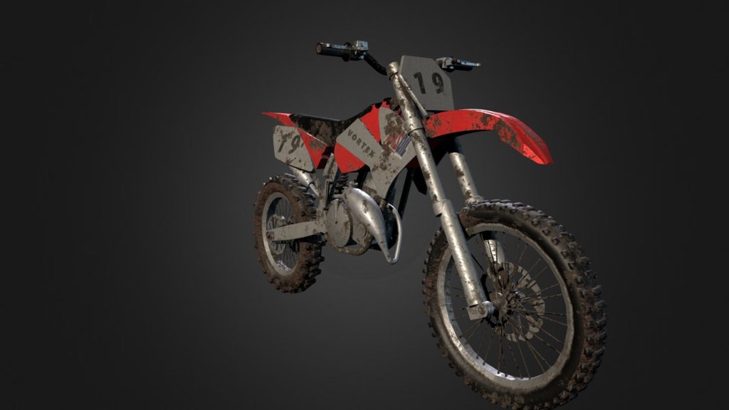 Muddy Dirt Bike - 3D model by babamay [e49ed72] - Sketchfab