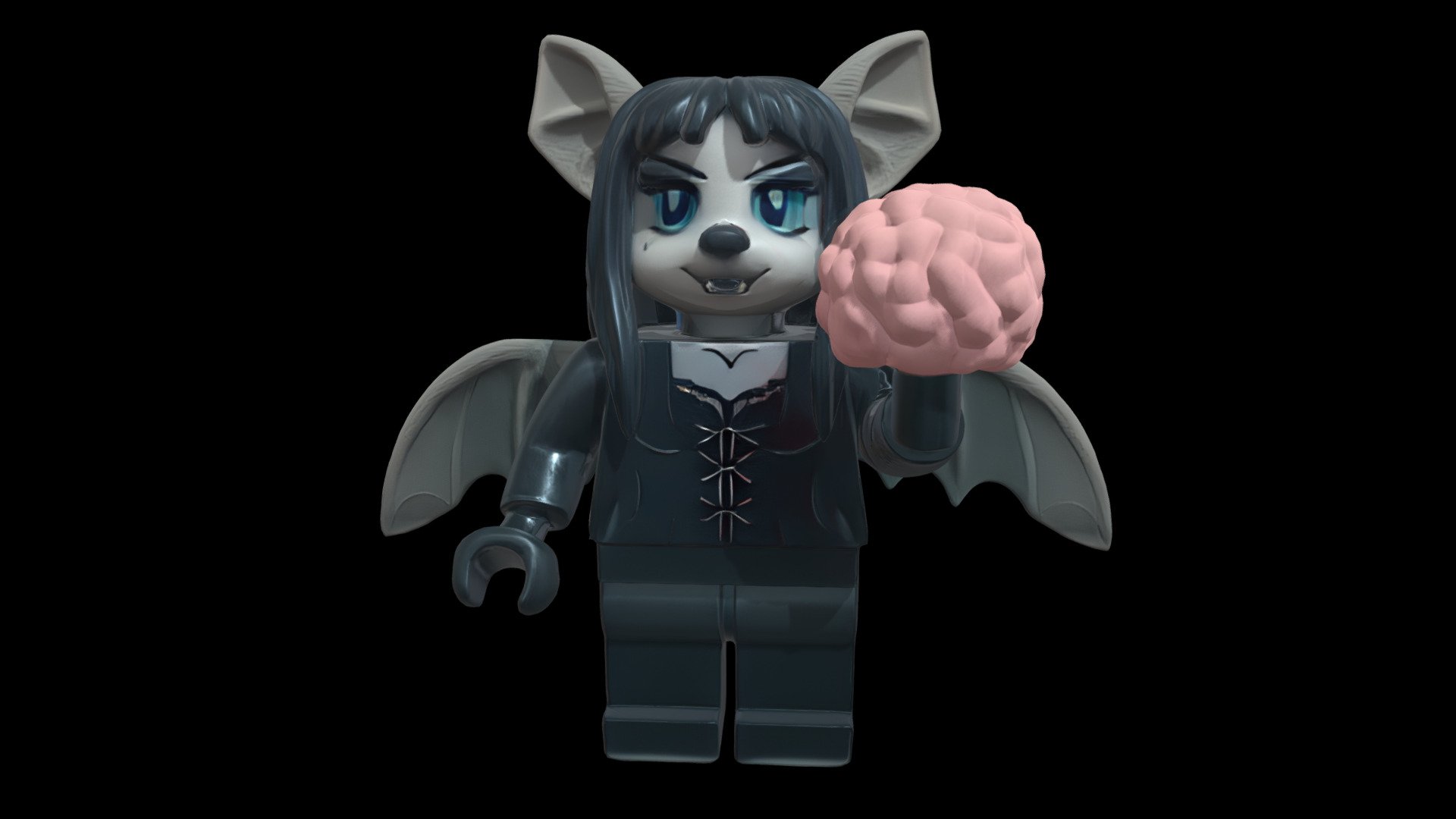 Lego Vampire Bat Figurine with Brain - Download Free 3D model by Eve ...