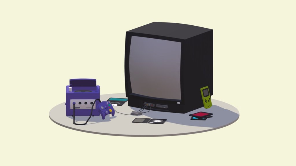 Low Poly Gamecube - 3D model by unitefx [e49f74b] - Sketchfab