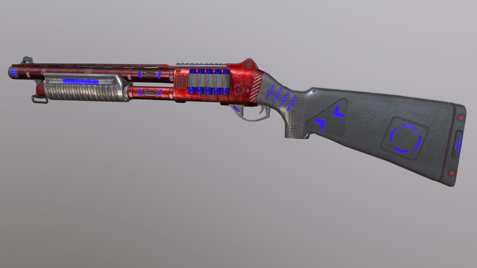 Scifi Shotgun - Download Free 3D model by Muhammad Ali (@Iem3DArtist ...