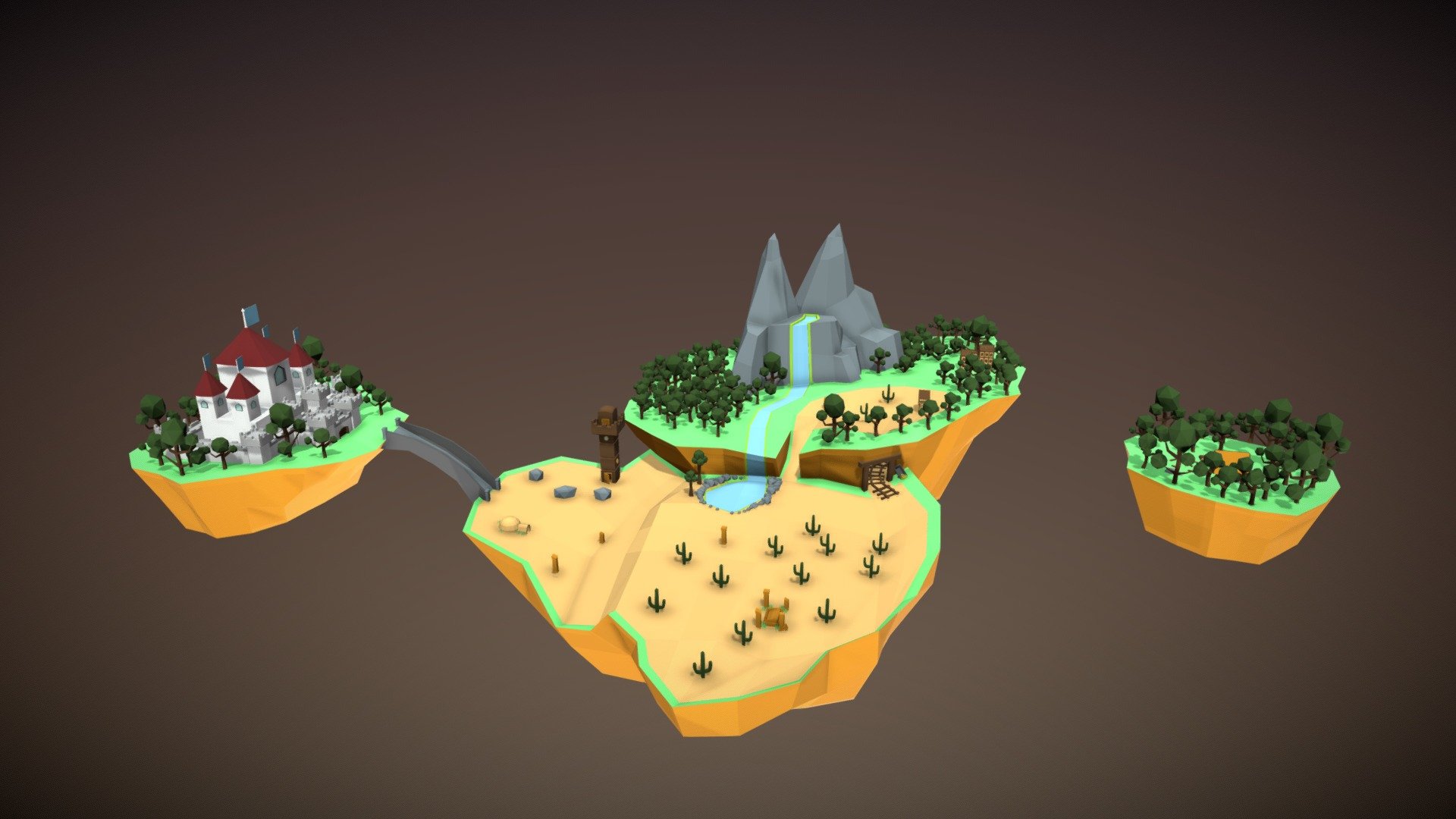 Island Low Poly - 3D model by Marcos Henrique (@marcostkg) [e4a6780 ...