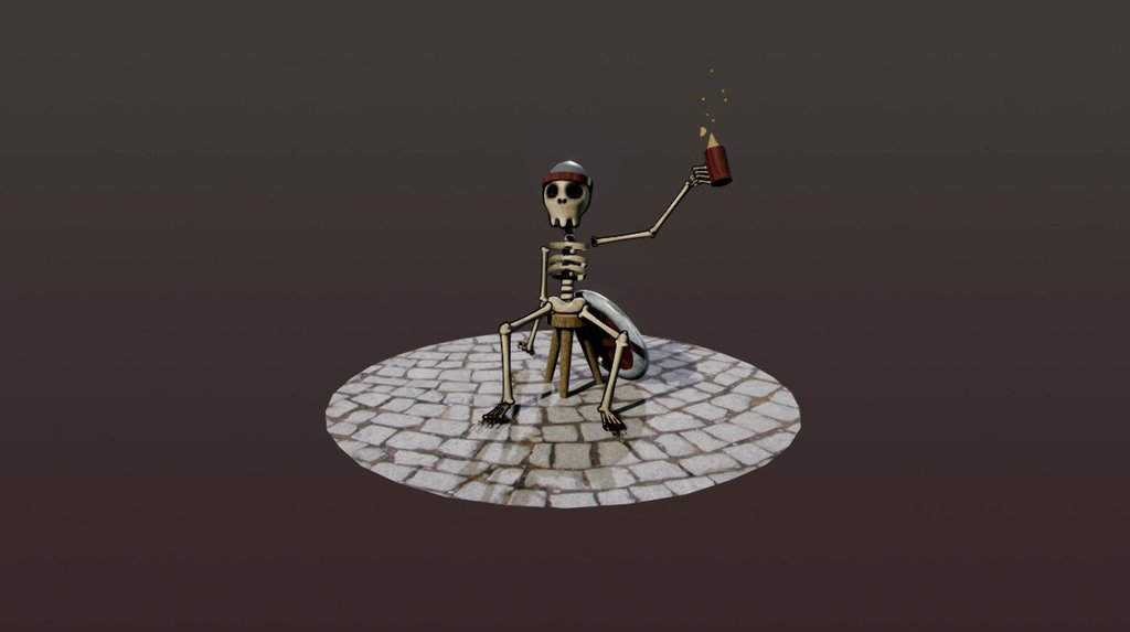 Drunk skeleton (SGP 1h challenge) - 3D model by elbriga [e4add5f ...