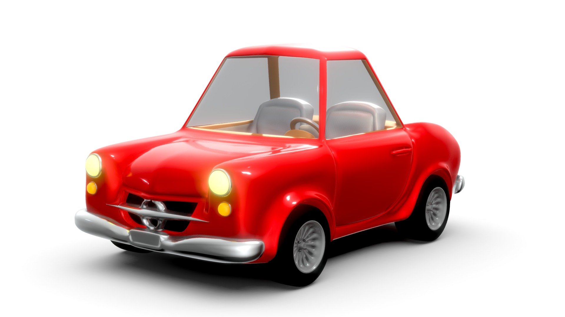 Concept Classic Car for Cartoon Animation - 3D model by Chakra (@Chakra ...