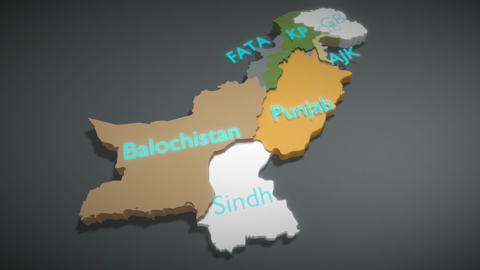 Pakistan map 3d model - Download Free 3D model by sahil's map hub ...