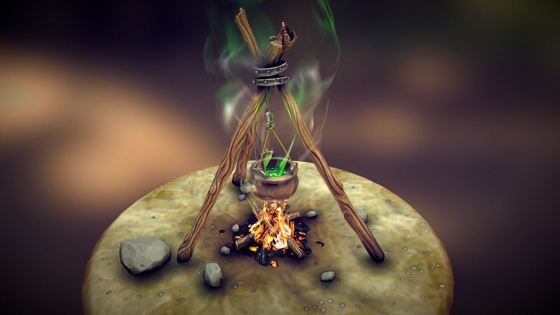 Witches cauldron - 3D model by RavGFX [e4bdcd0] - Sketchfab