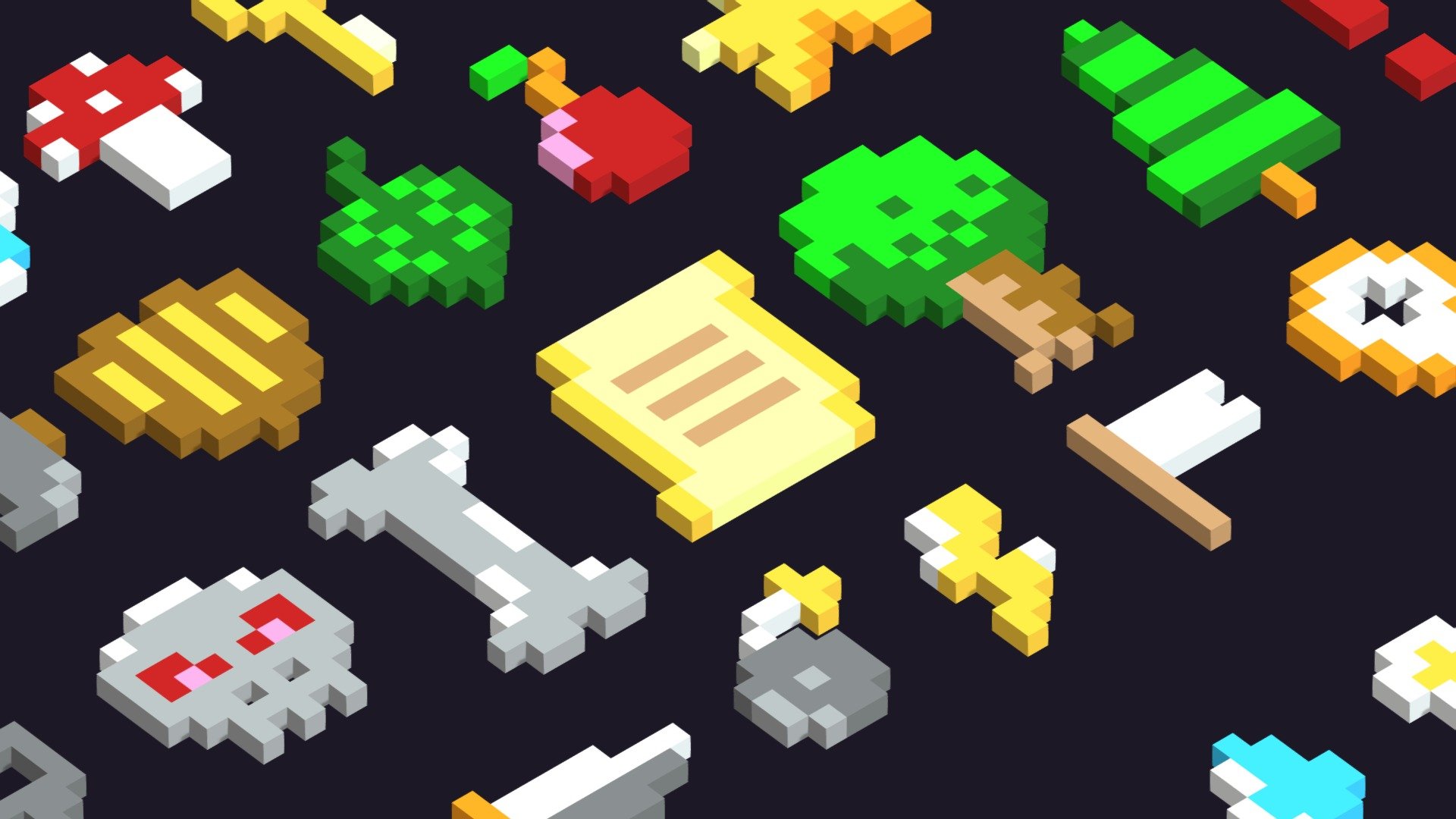 8 bit game assets package - 3D model by Glucka Pixels (@gluckapixels ...