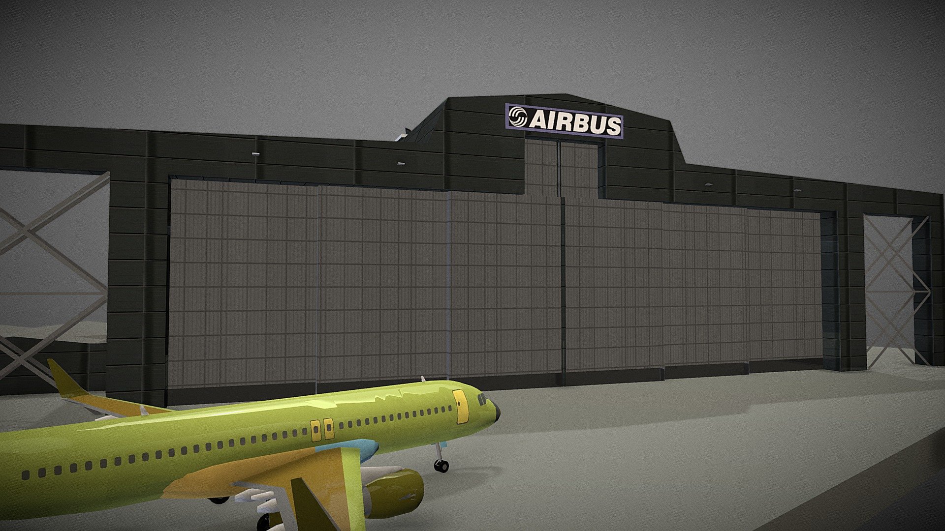 Hangar 2 - 3D model by davidmarton1987 [e4c4745] - Sketchfab
