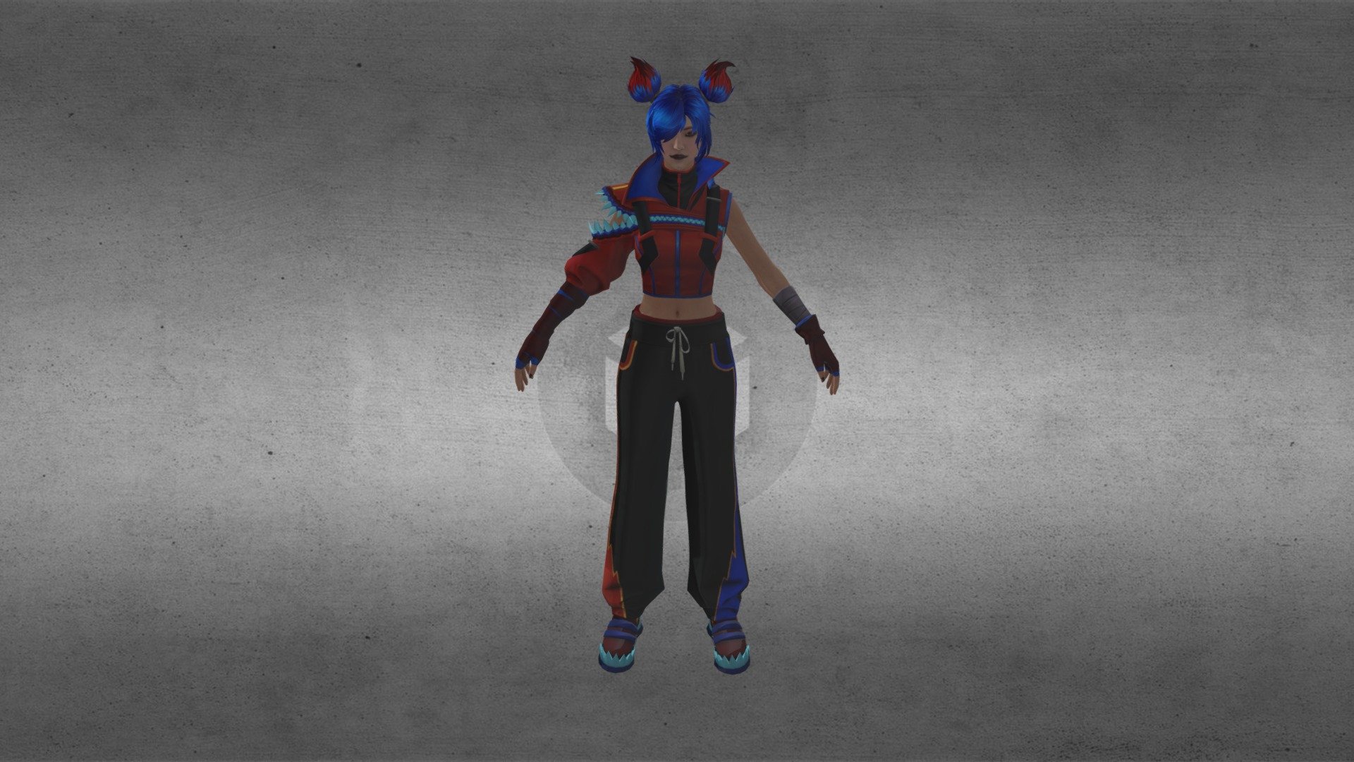 freefire new female 3d model by pace gaming ff - 3D model by PACE ...