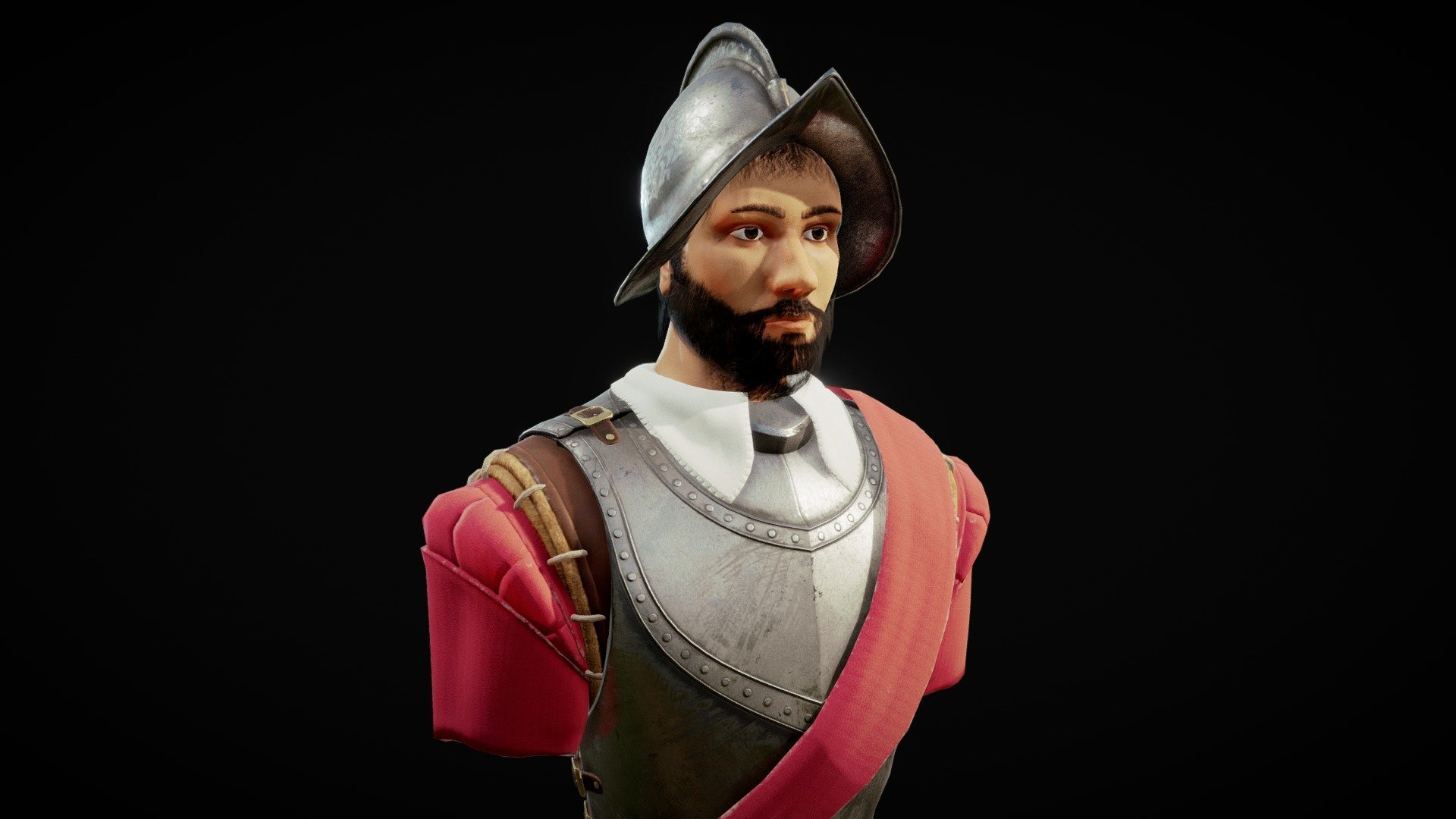 Warrior - Spanish Conqueror Bust - 3D model by Raúl (@IDMONI) [e4c759c ...
