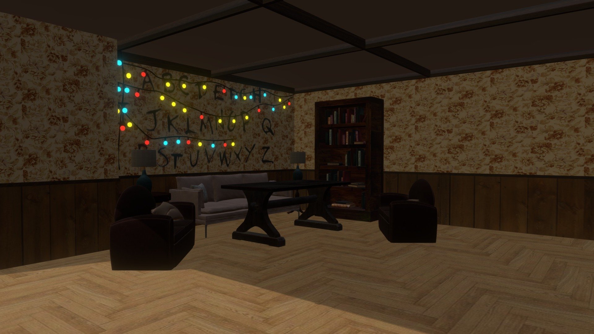 Stranger things room - 3D model by student_1 [e4cbf9c] - Sketchfab