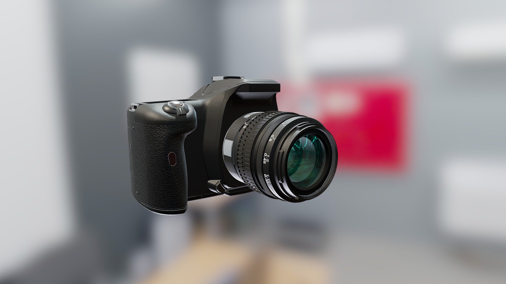 Generic Single Reflex Camera with Mounted Lens - 3D model by VirTry ...