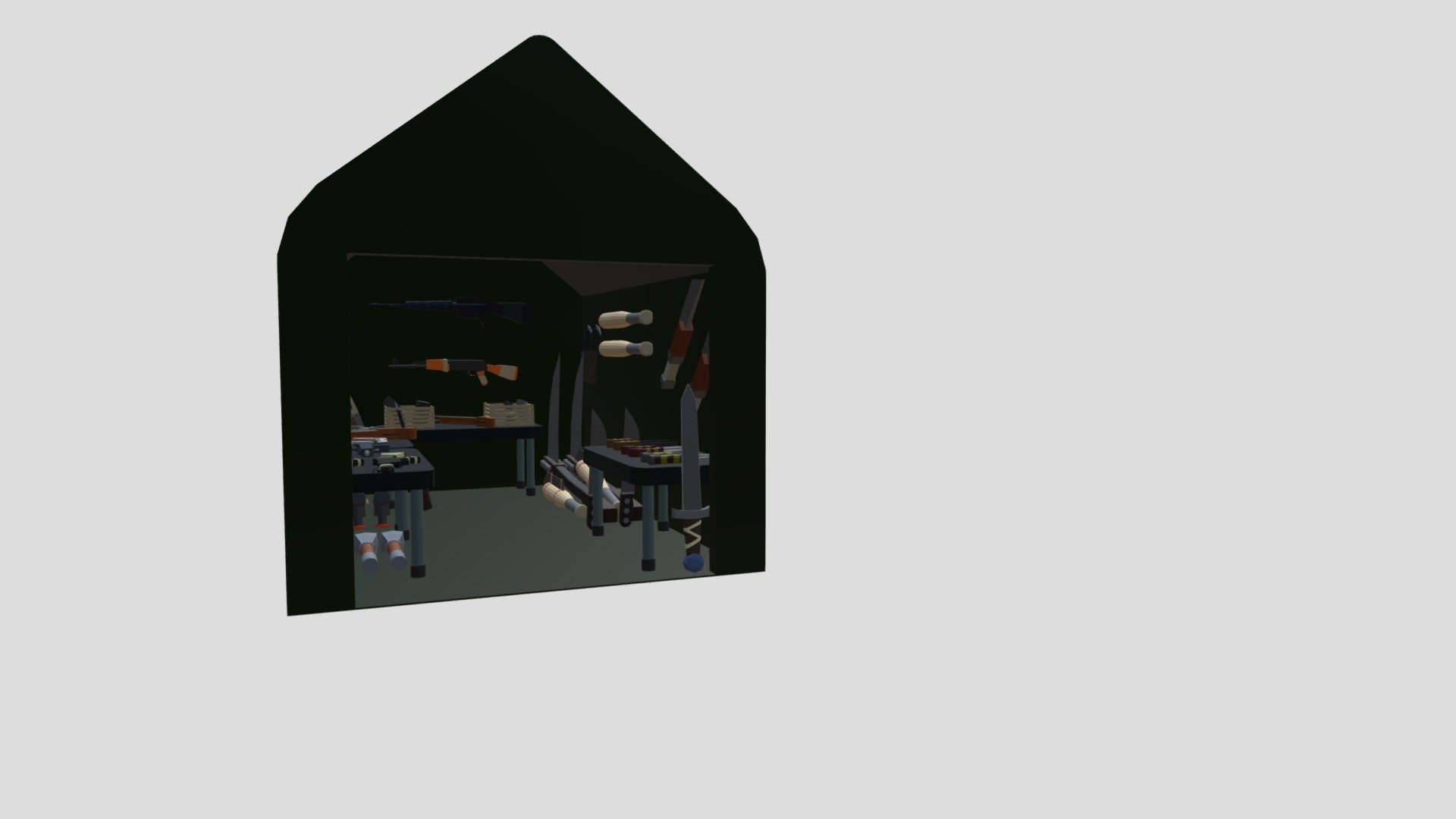 LowPoly Apocalyptic Weapons Tent - 3D model by IkeIzzy [e4ce822 ...