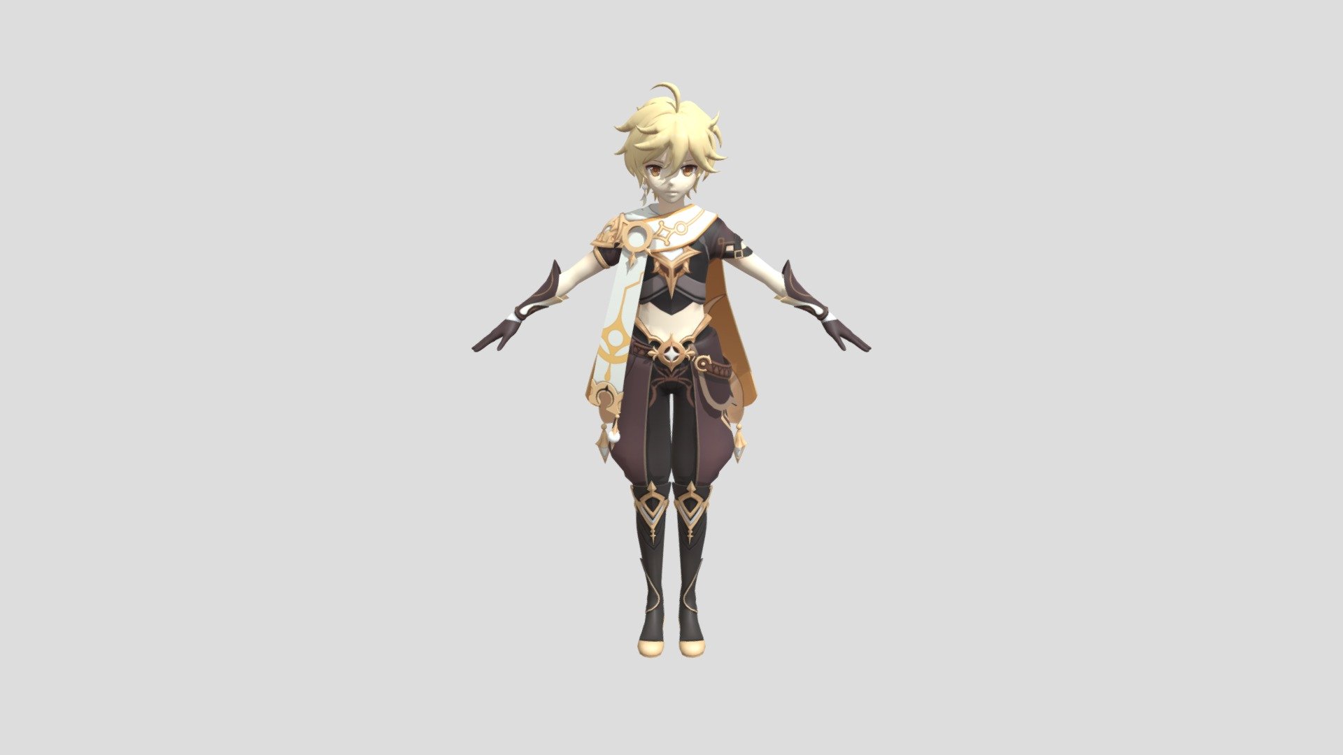 Aether - Traveler (Genshin Impact) - Download Free 3D model by hieuginta [e4cf56a] - Sketchfab