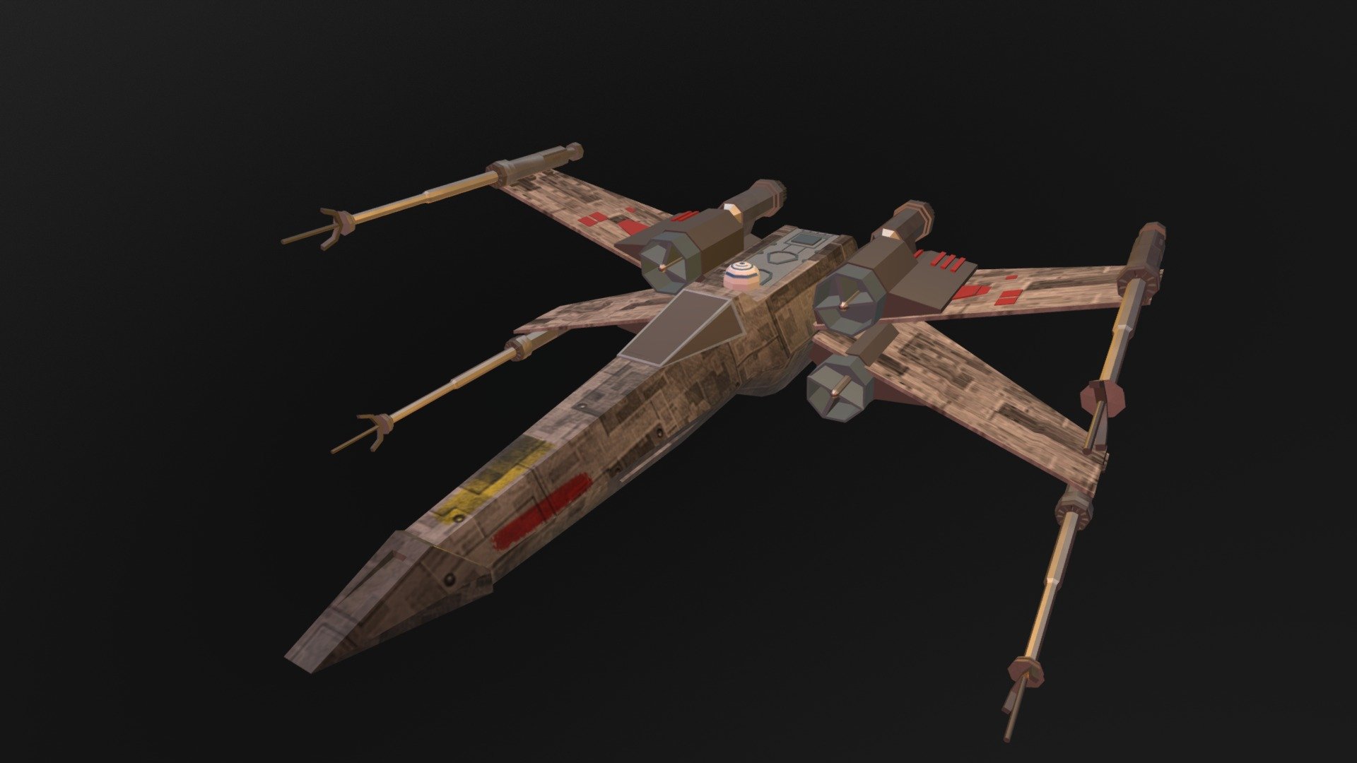 Jacob X-wing - Download Free 3D model by CocoLowPoly [e4cf94f] - Sketchfab