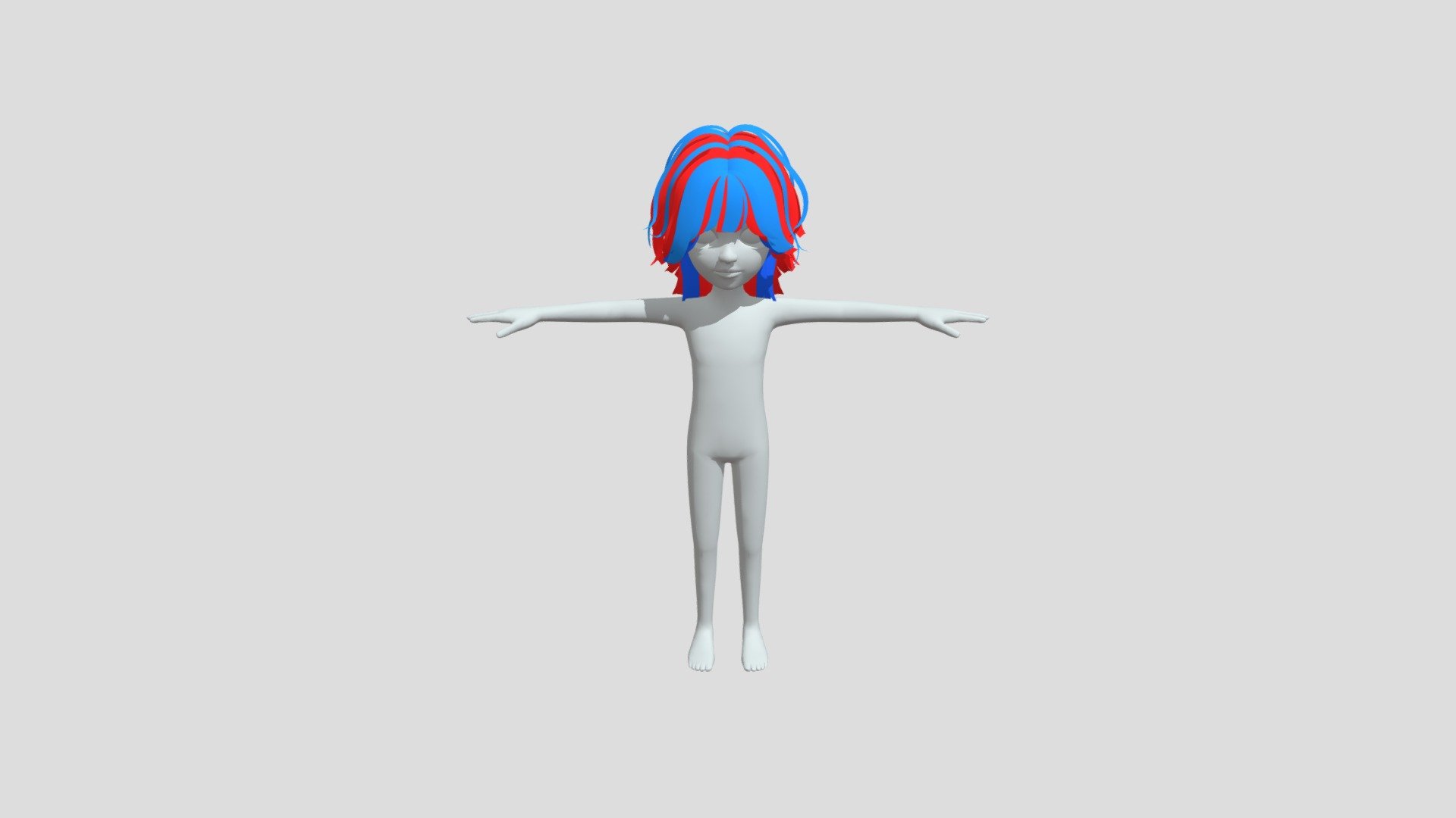 Hair FBX file prefab zepeto template 3D Item 49 - Download Free 3D ...