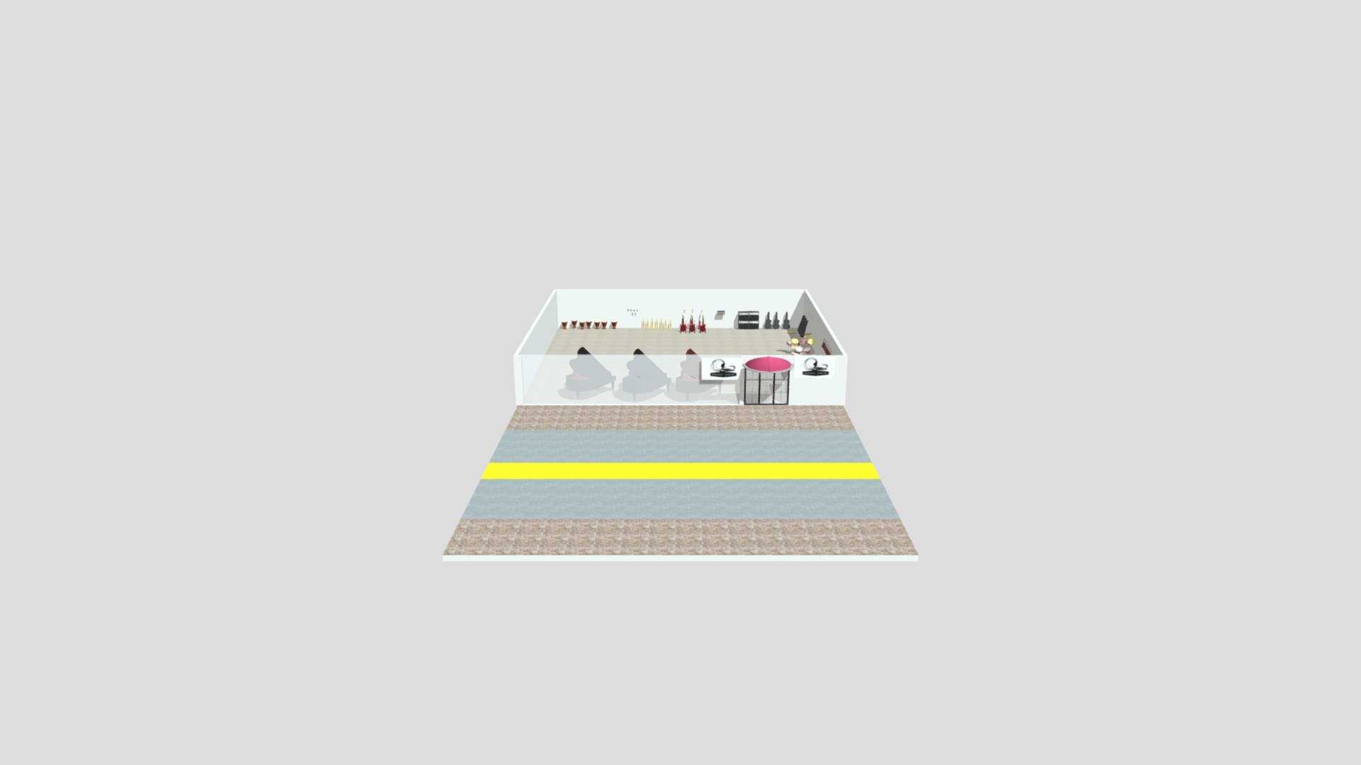Music store - Download Free 3D model by Home Design 3D (@homedesign3d ...