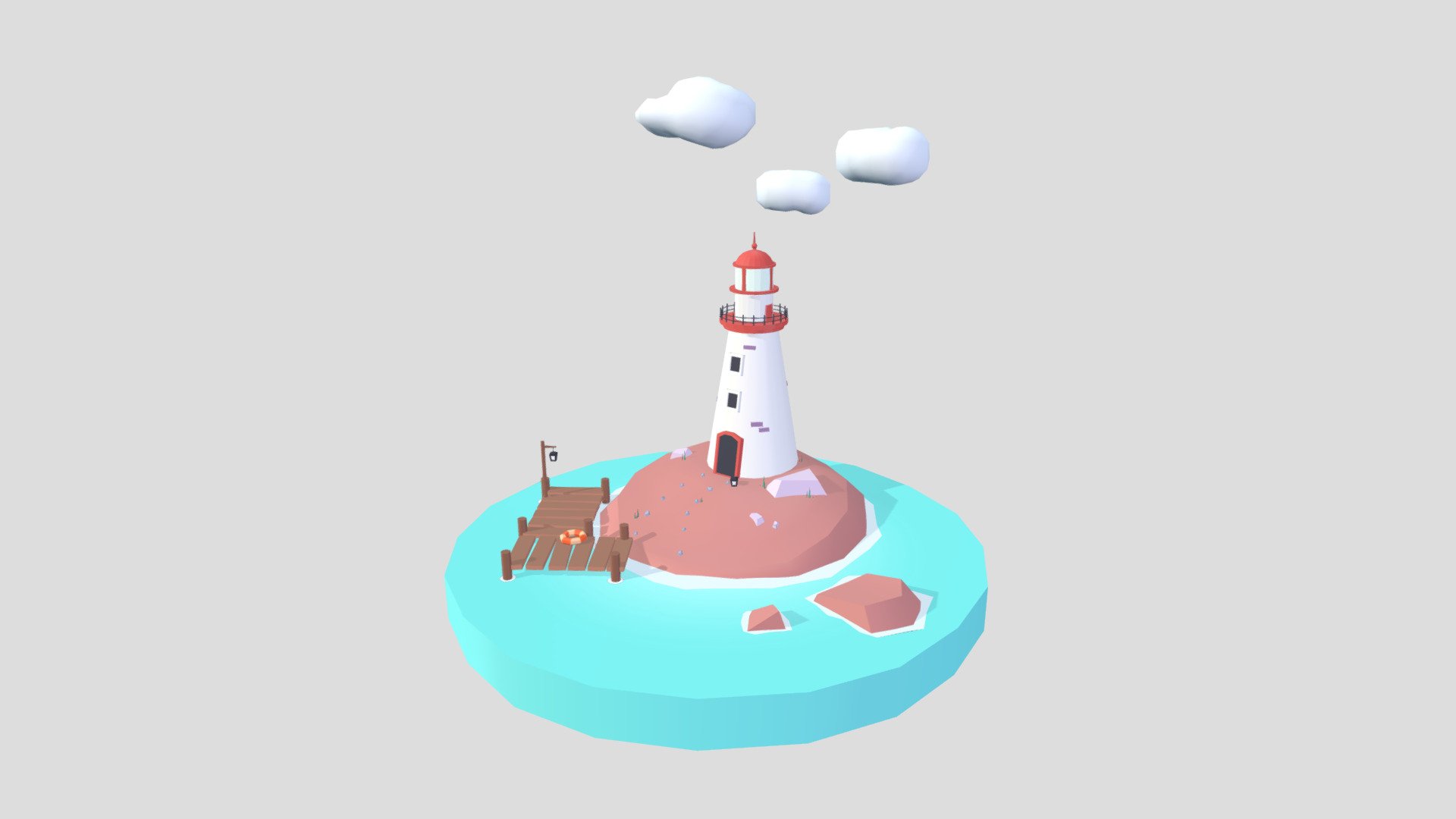Lighthouse Diorama - 3D model by s3835088 (@ngoet) [e4d4923] - Sketchfab