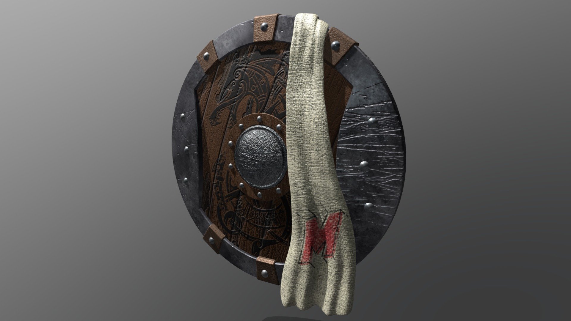 Viking Shield - 3D model by Elias Satorelli (@eliassatorelli) [e4d537f ...