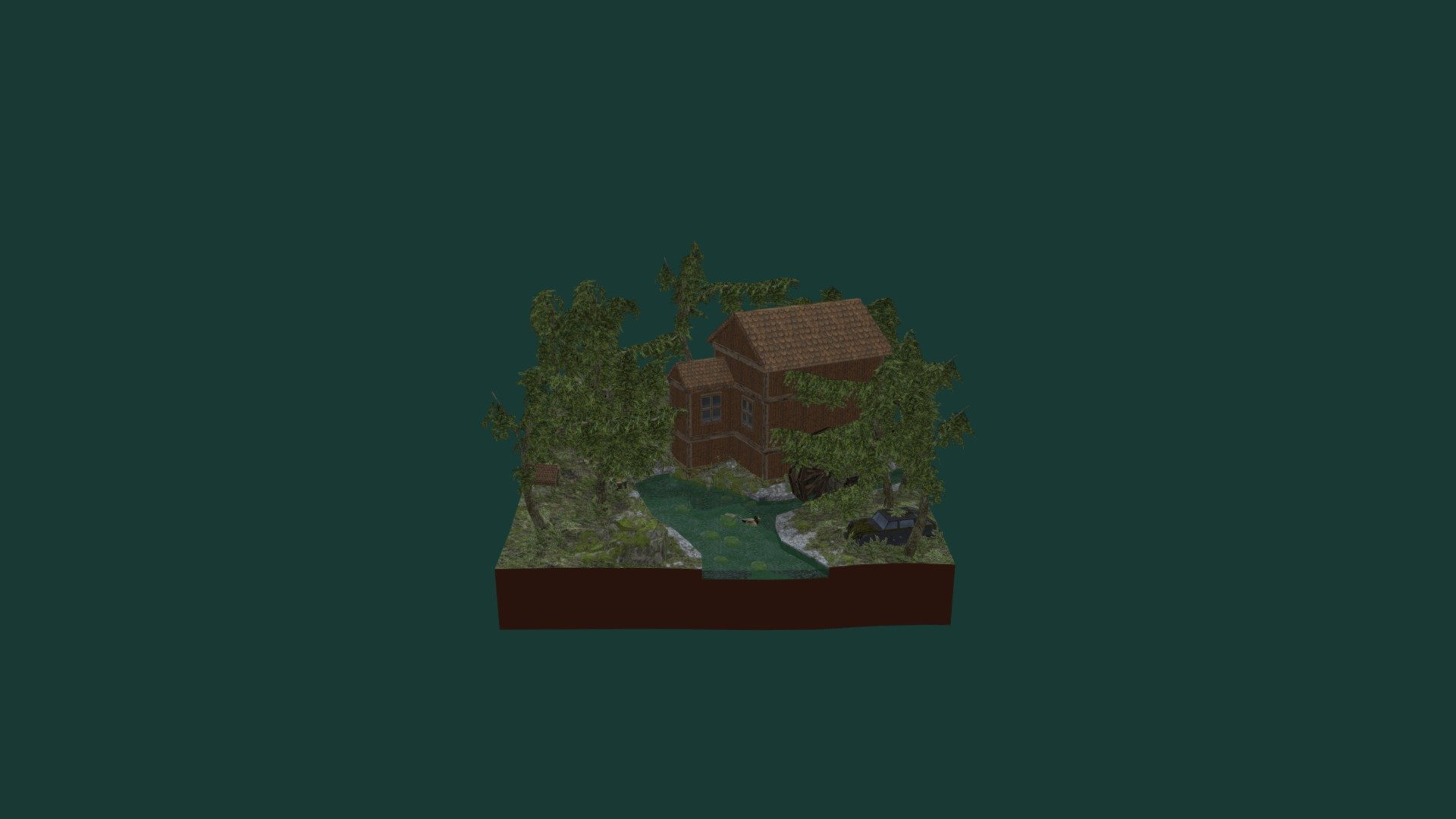 DAE Forest Loner Diorama Scene 3D1 - Download Free 3D model by ...