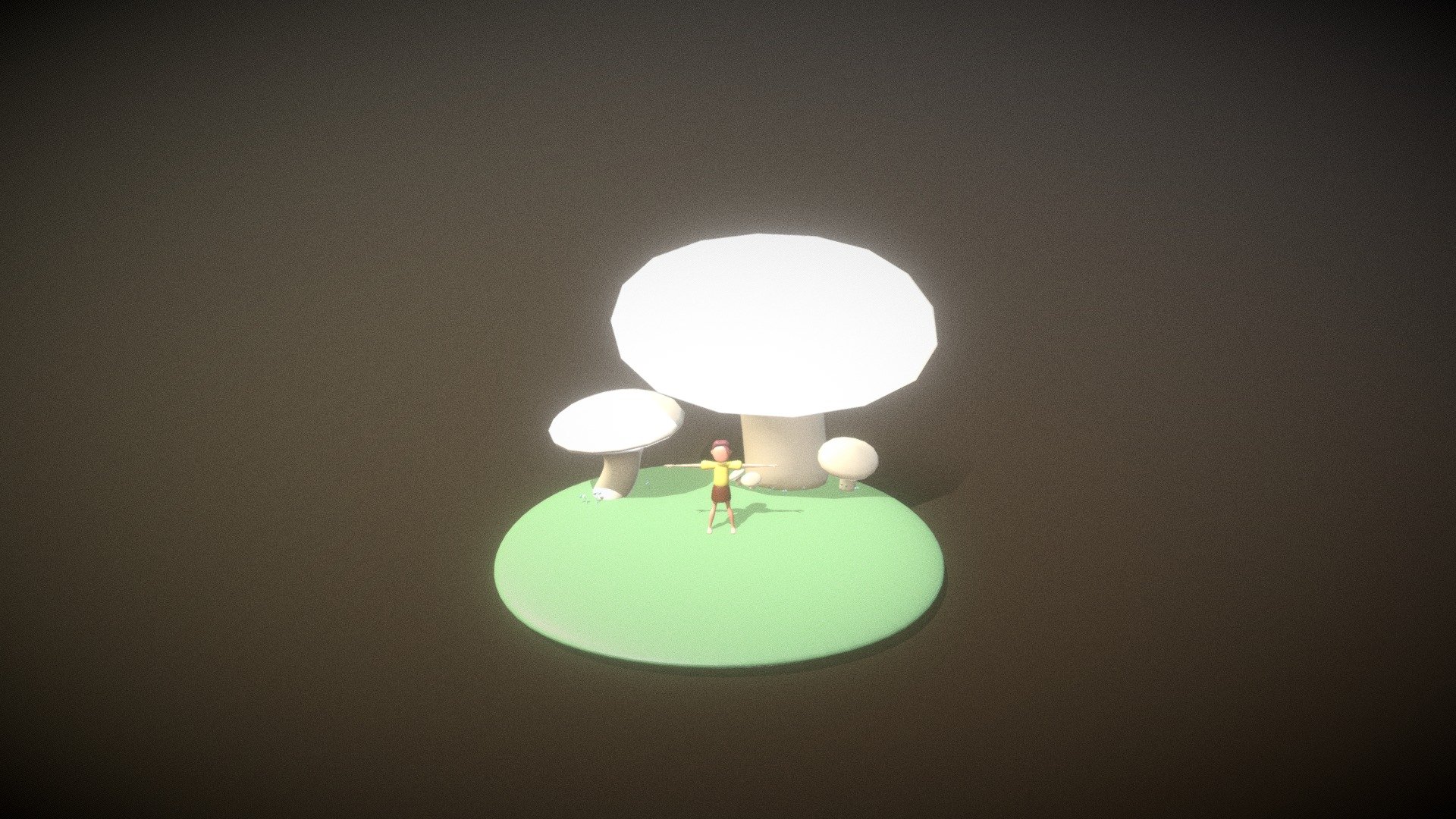 Cottage Core Girl and Mushrooms - 3D model by errynegreene [e4d66a5 ...