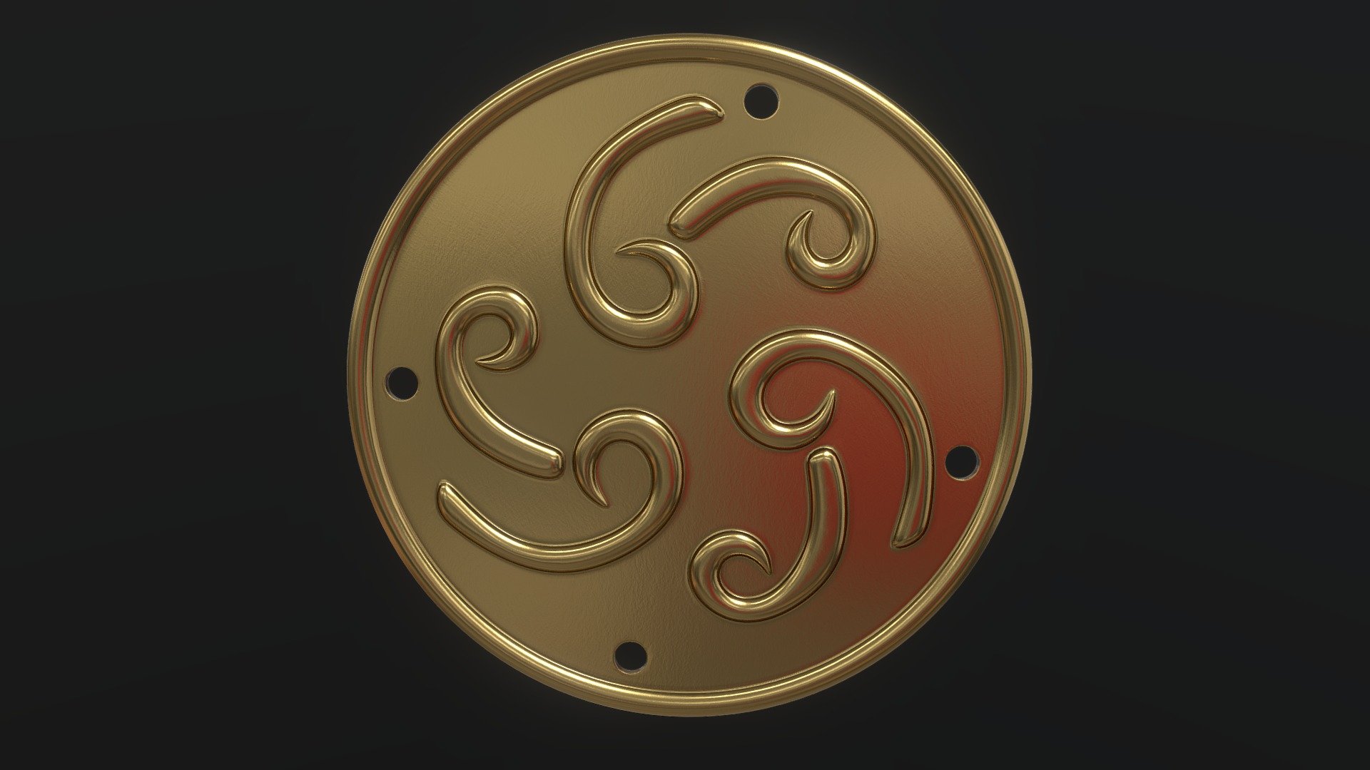 Xiongnu Button Plaque - Buy Royalty Free 3D model by BilgeBitig ...