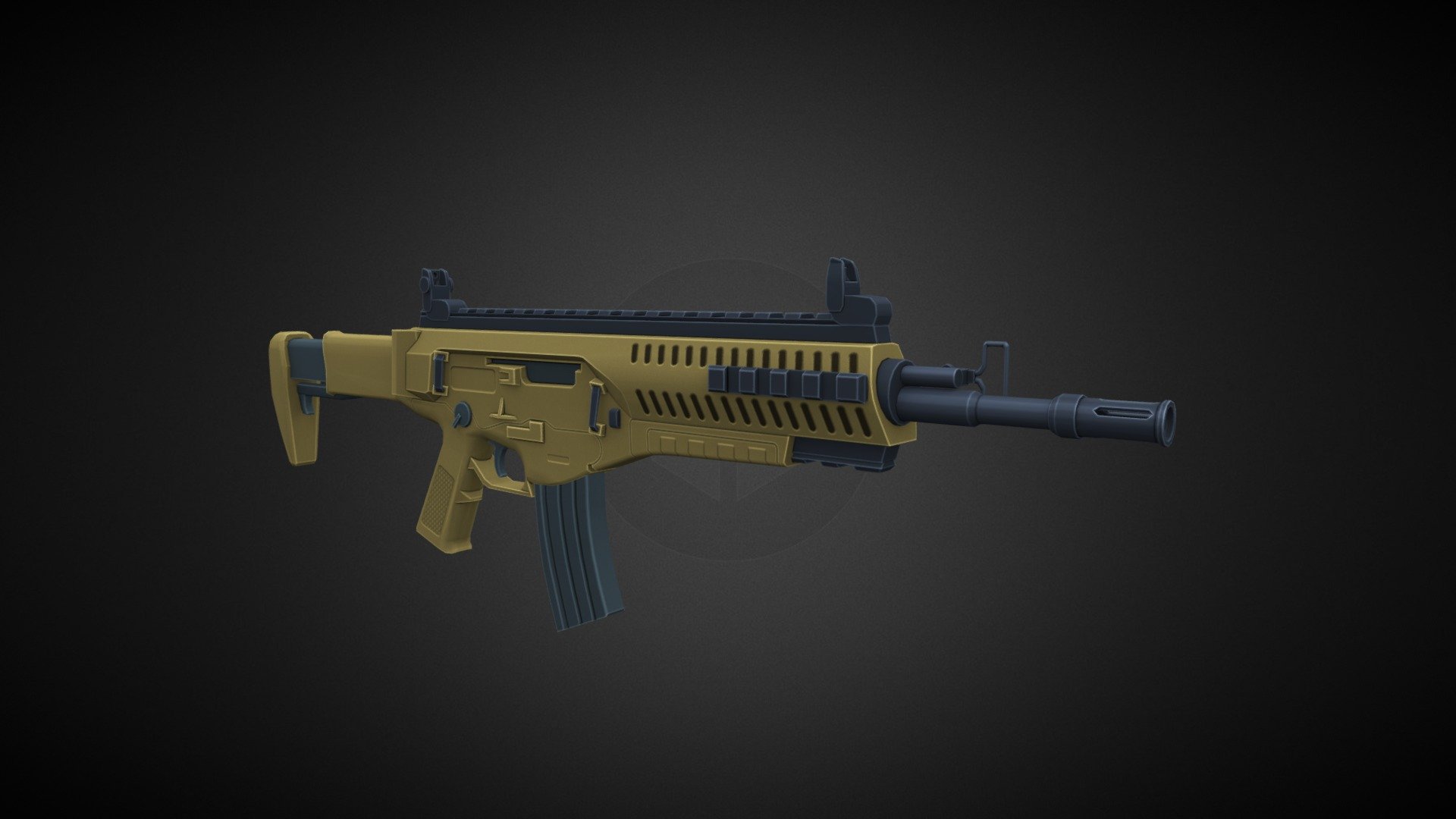 Low-Poly Beretta ARX 160 - 3D model by artliho (@artlihomail) [e4dd050 ...