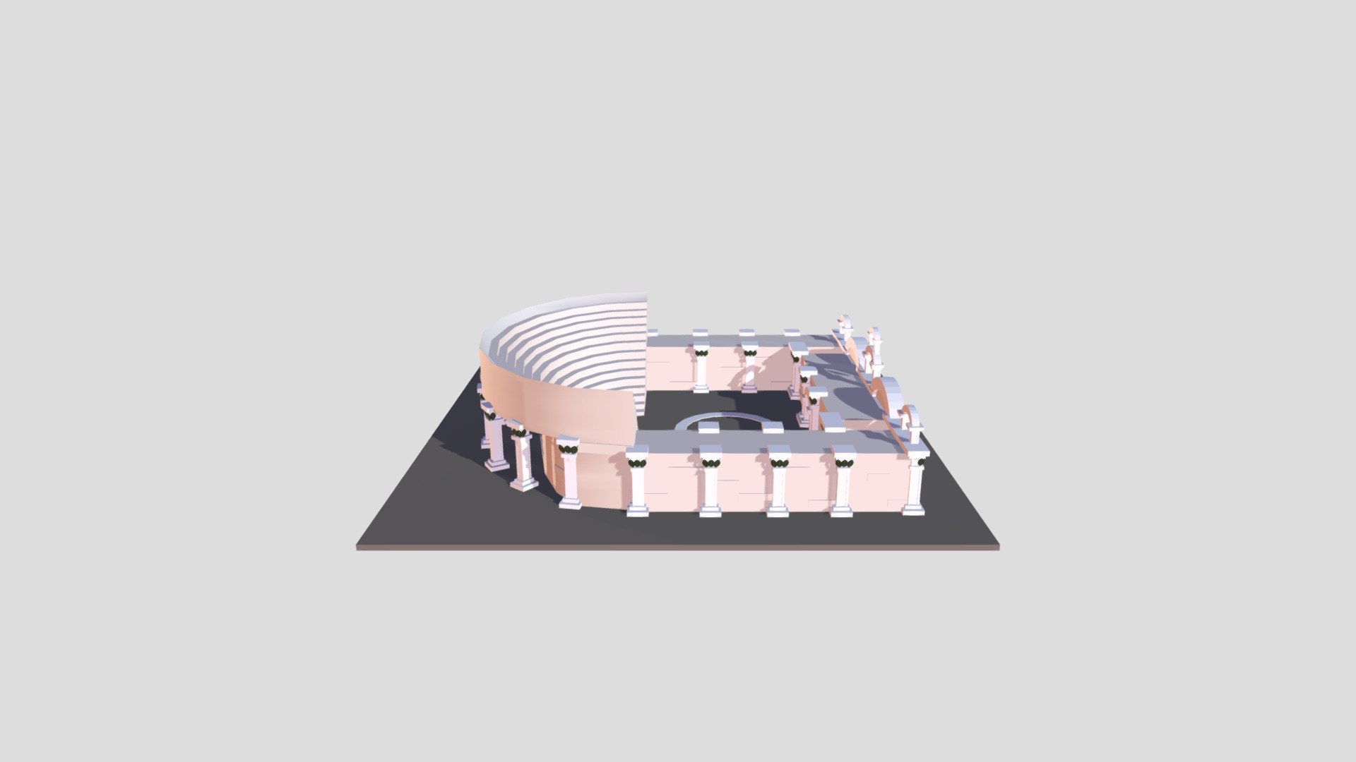 3D Structure Greek Amphitheatre - Download Free 3D model by Lyonesse ...