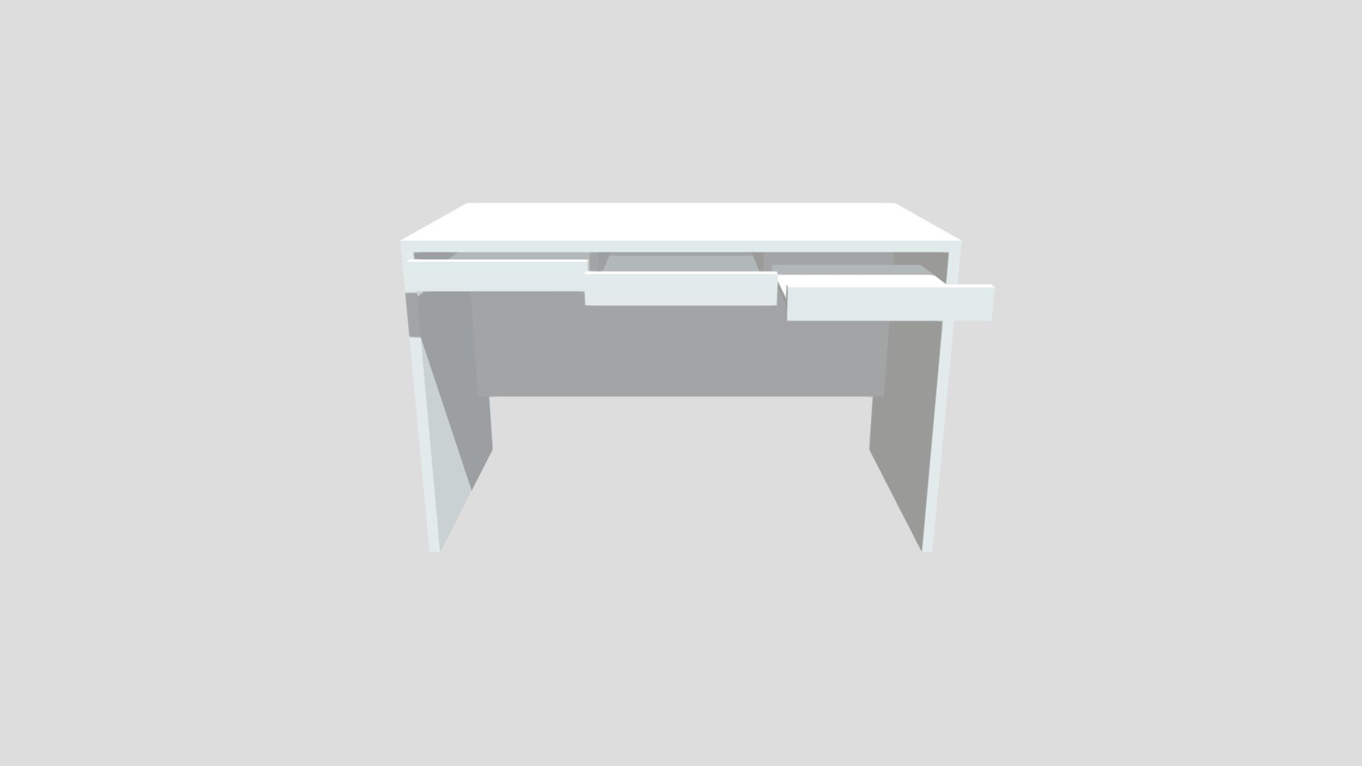 Desk With Drawers - Download Free 3D model by abyssant [e4e25f1 ...