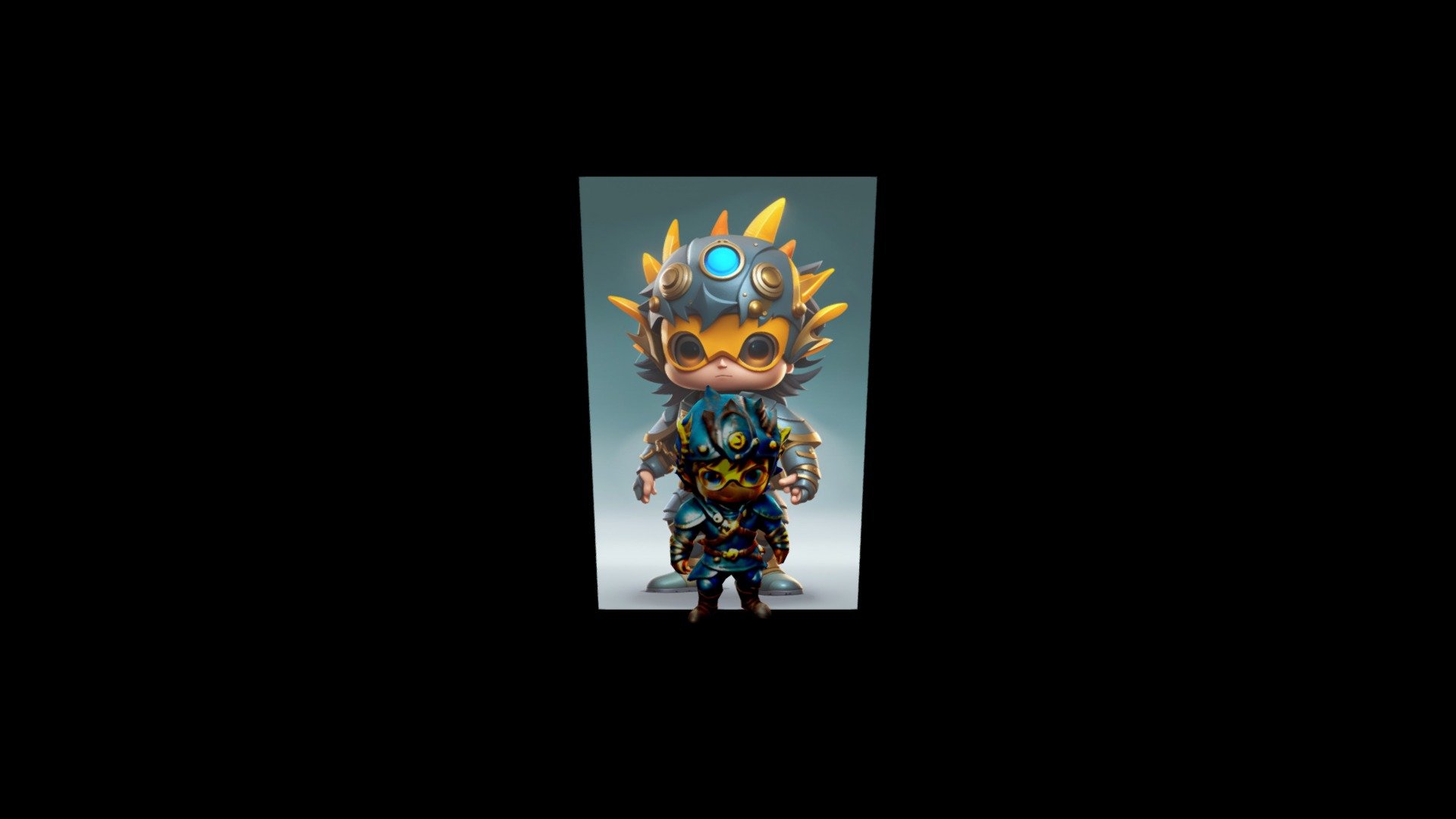 Chibi Warrior A chibi-style warrior character - Download Free 3D model ...
