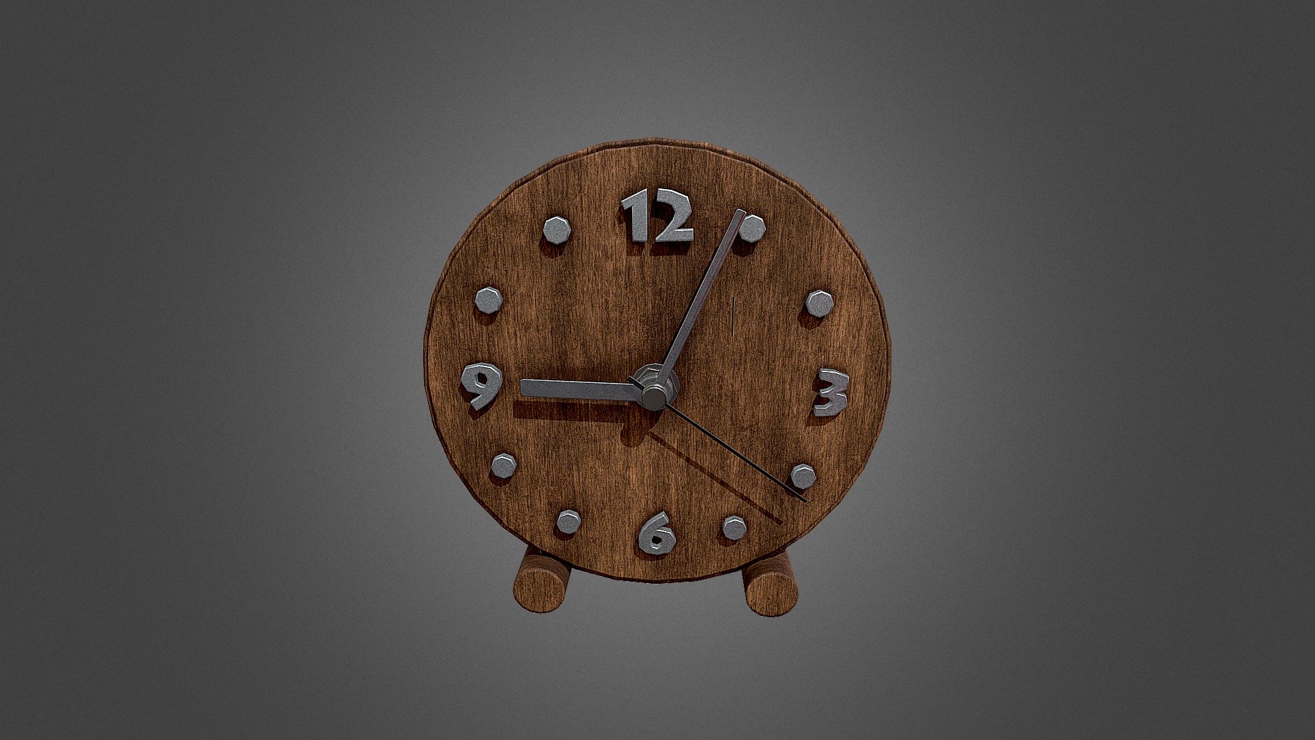 Wooden Old Desk Clock - 3D model by Dimension Dazzle (@Dimension_Dazzle ...