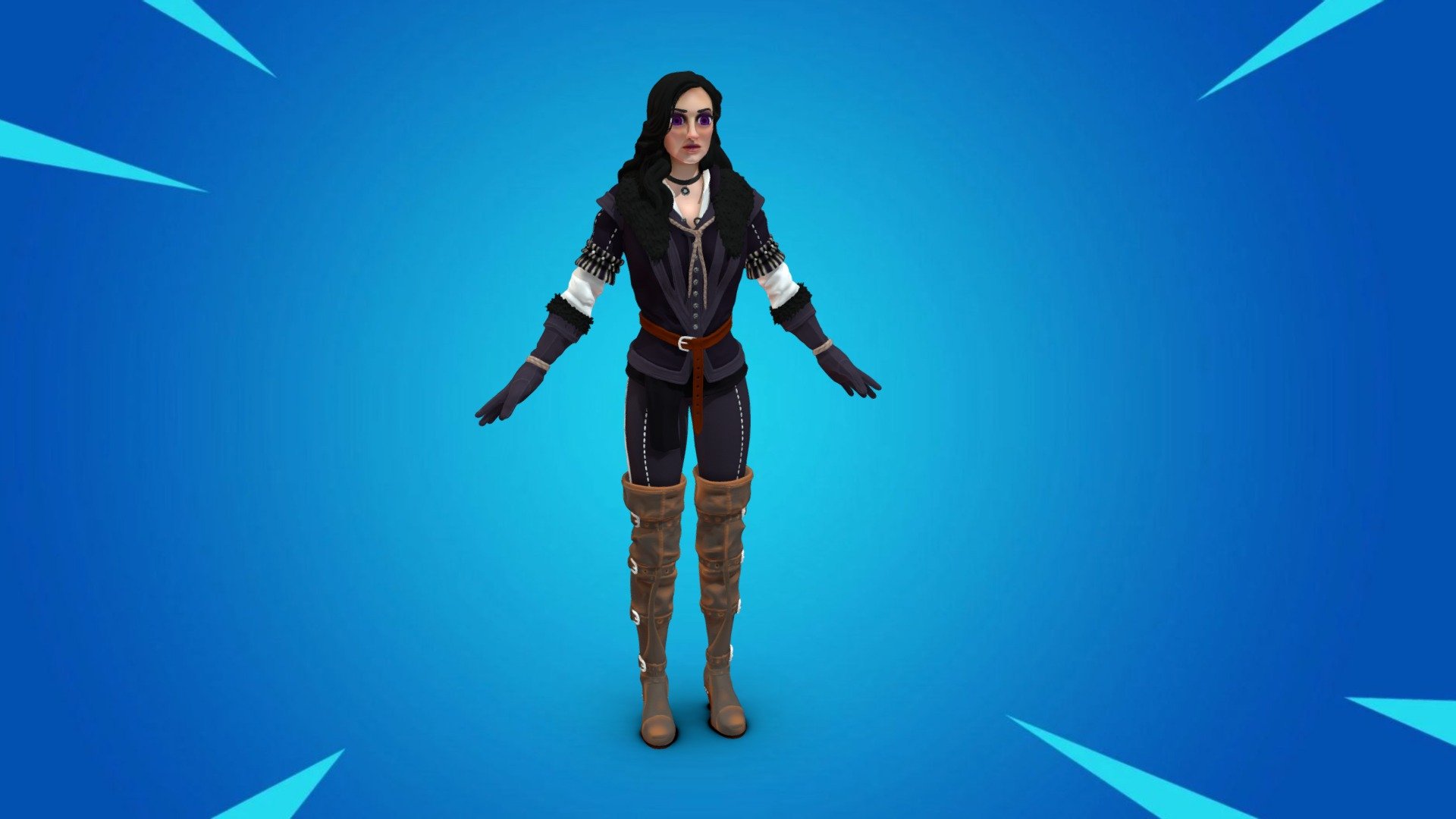 Witcher: Yennefer stylized like Fortnite - Buy Royalty Free 3D model by ...