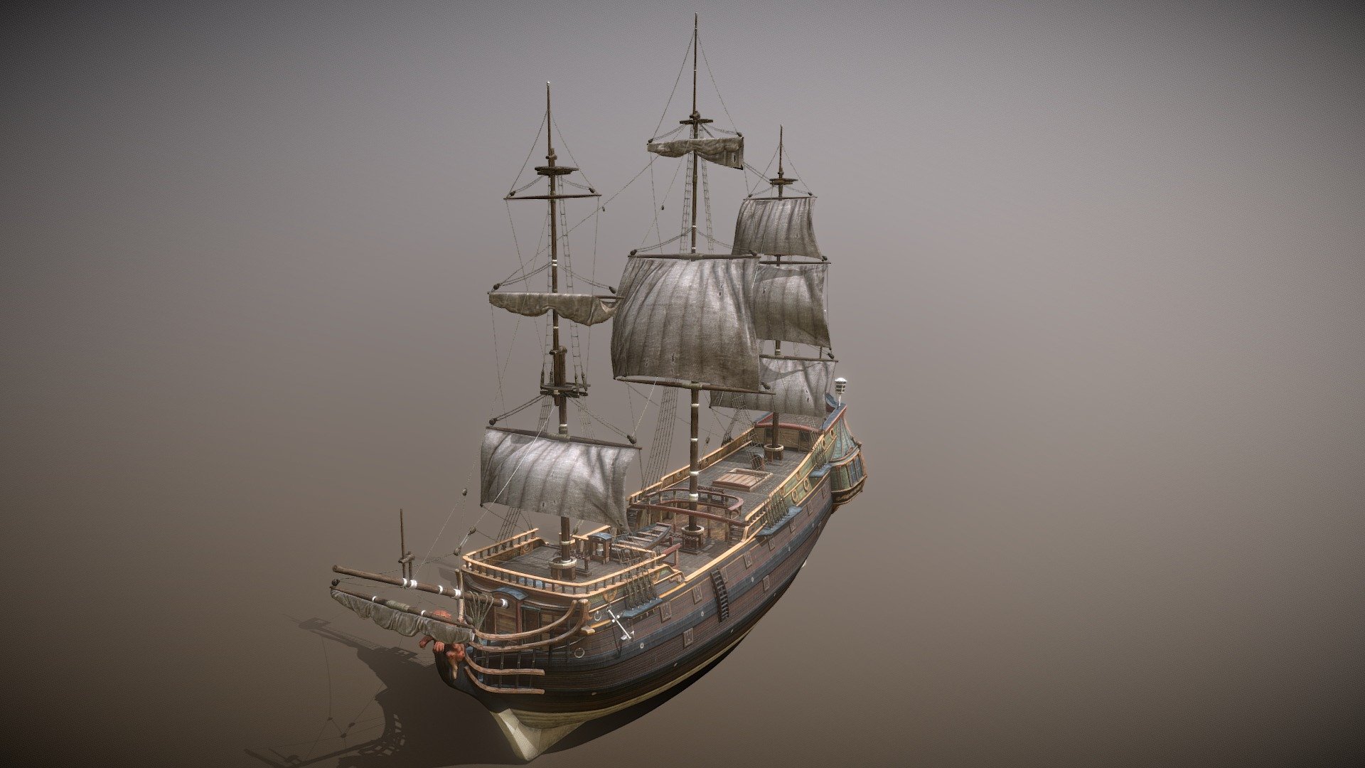 Ship Pinnace - Download Free 3D model by TegnoGenial [e4e6e25] - Sketchfab