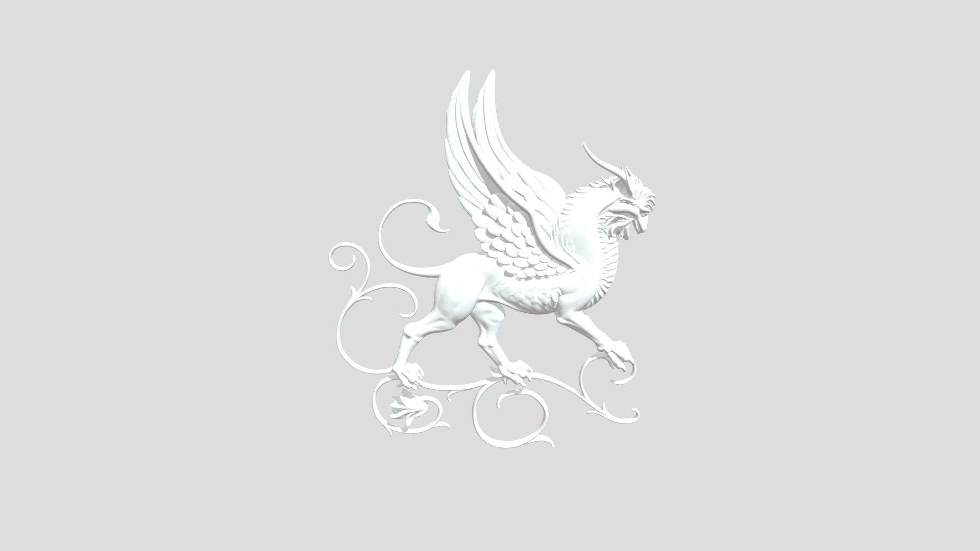Majestic Golden Griffin in bas-relief - 3D model by quiiba [e4e85bc ...