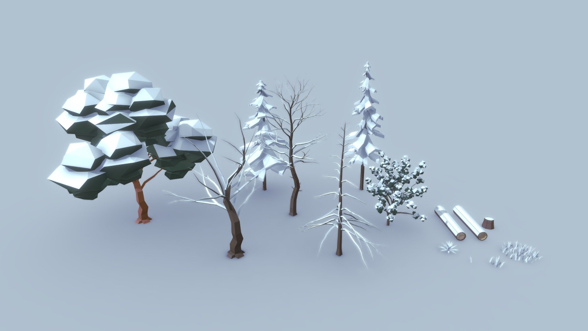 Low-Poly Winter Asset Pack - Buy Royalty Free 3D model by Andrew Walsh ...