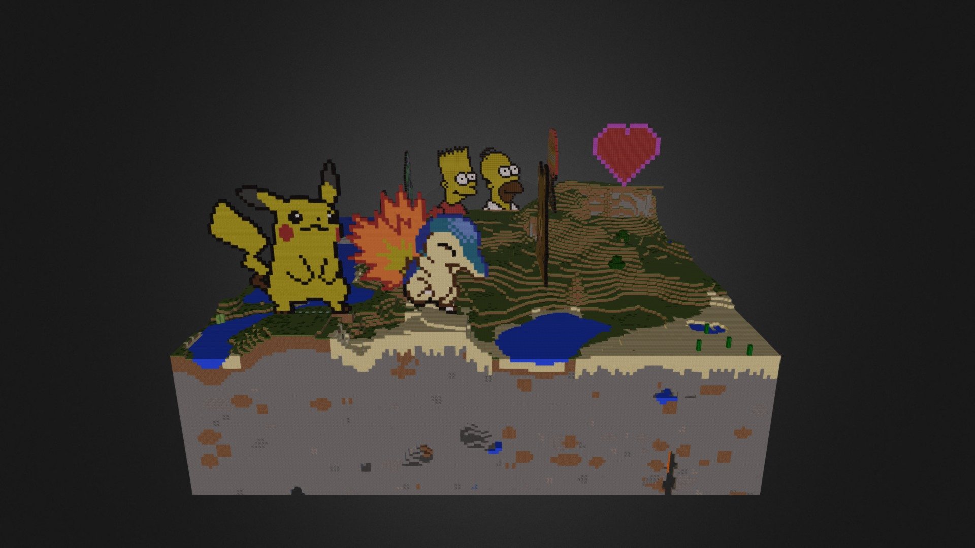 Pixels Arts1 - 3D model by benjamin19 [e4ebd0f] - Sketchfab