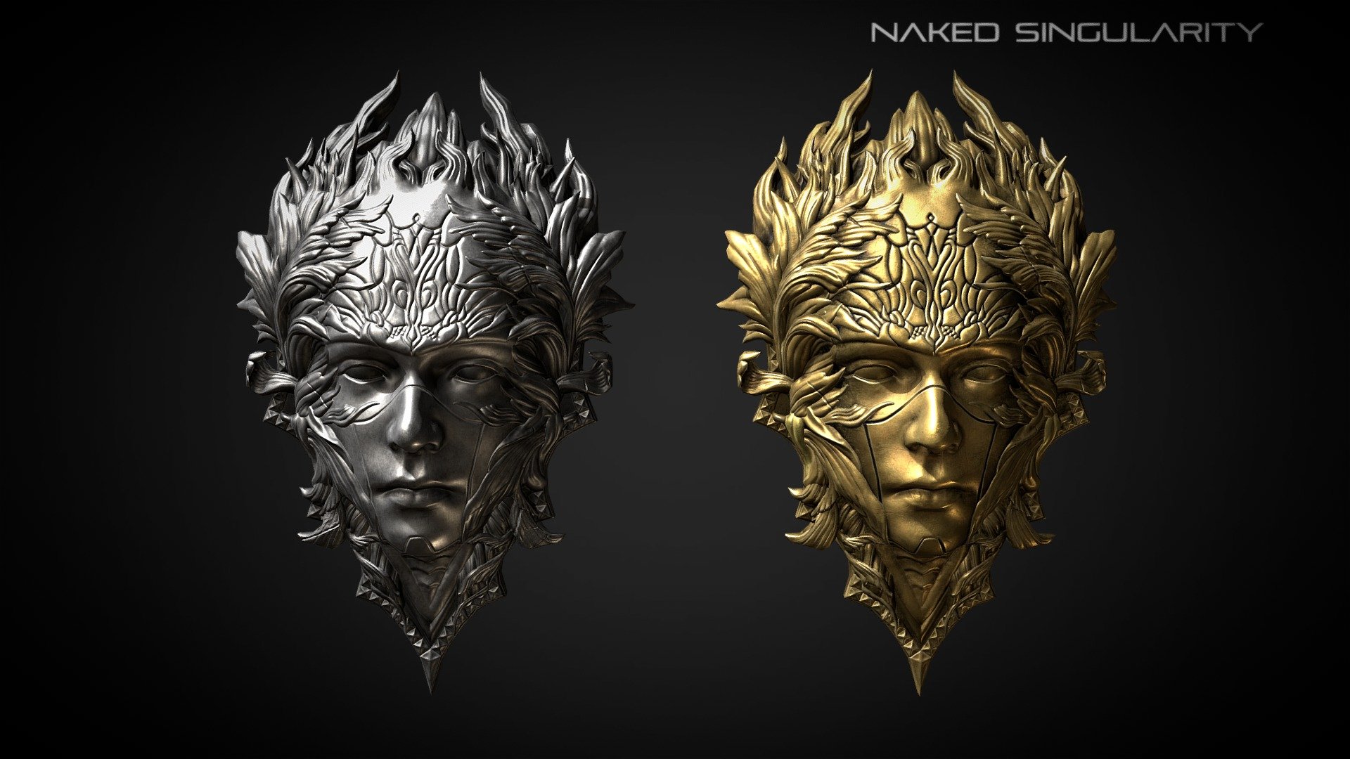 God Face Shield | Medieval dark fantasy weapon - Buy Royalty Free 3D model by Naked Singularity ...