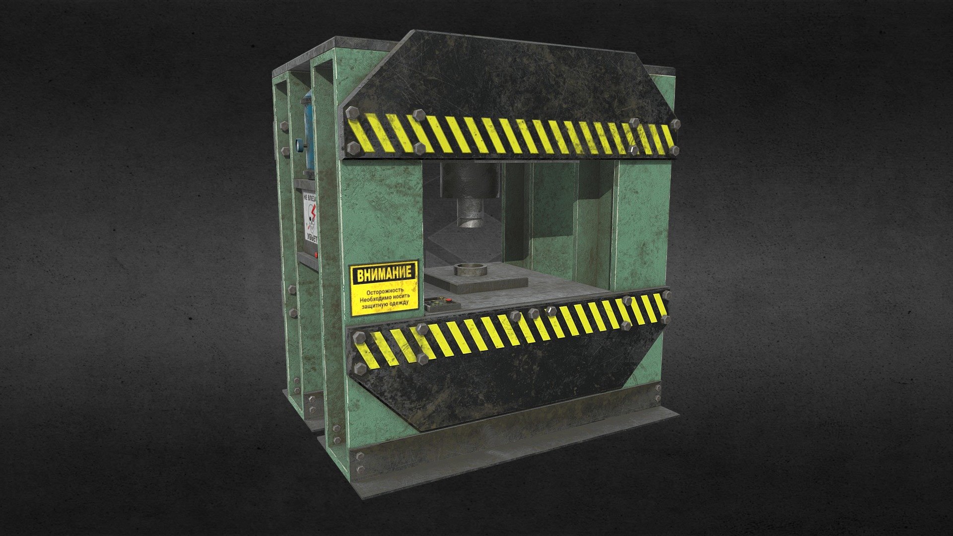 Hydraulic press - 3D model by NICK C-B (@NICKCB) [e4ecffc] - Sketchfab