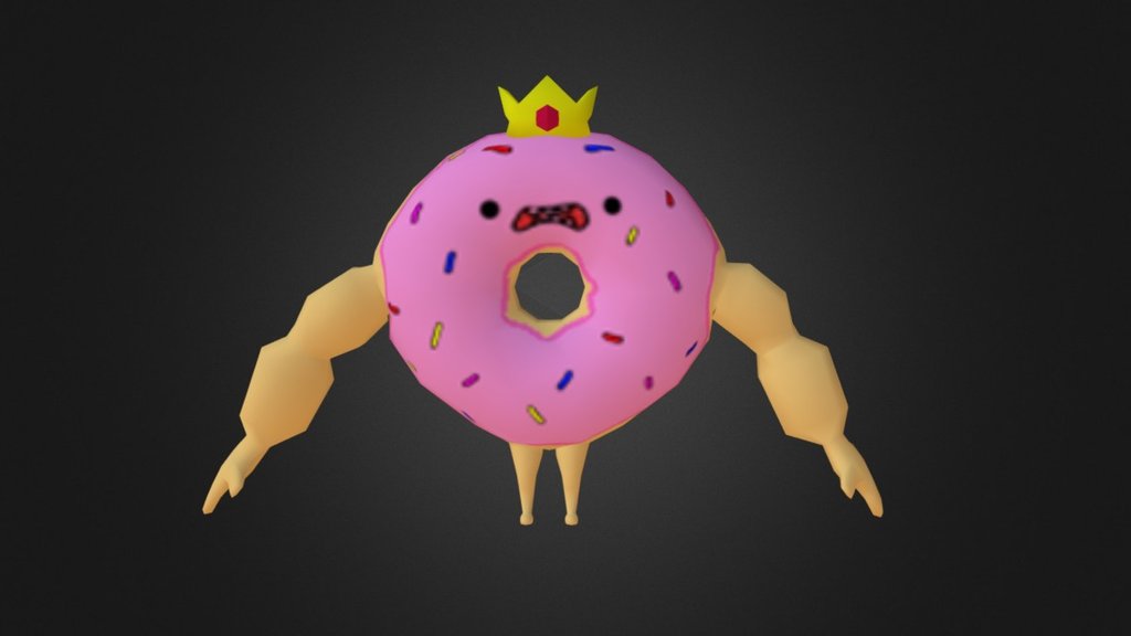 Doughnut King Tpose 001 - 3D model by brennanmurray [e4efbbf] - Sketchfab