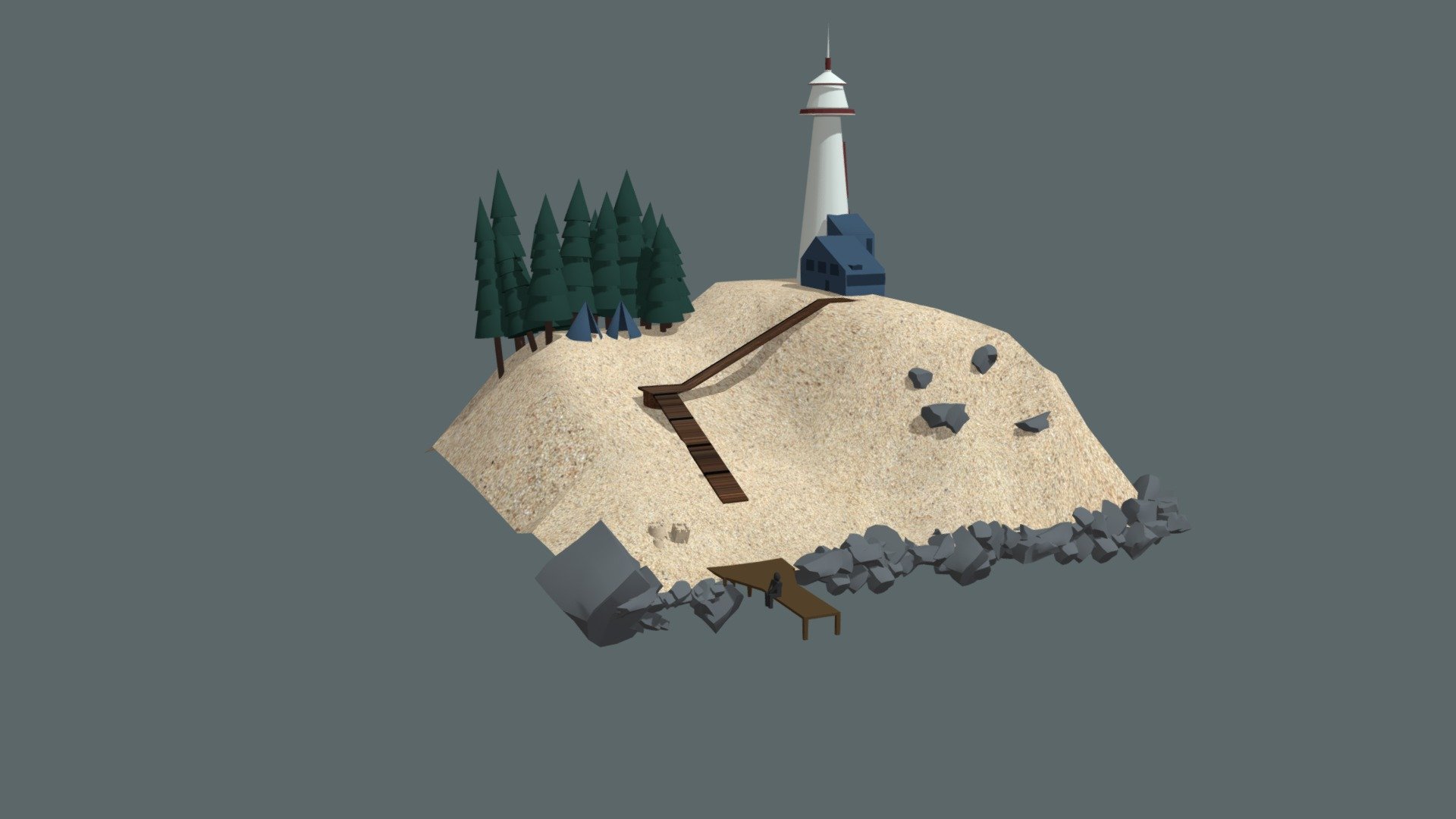 Beach Environment - 3D model by Gesi [e4efc7b] - Sketchfab